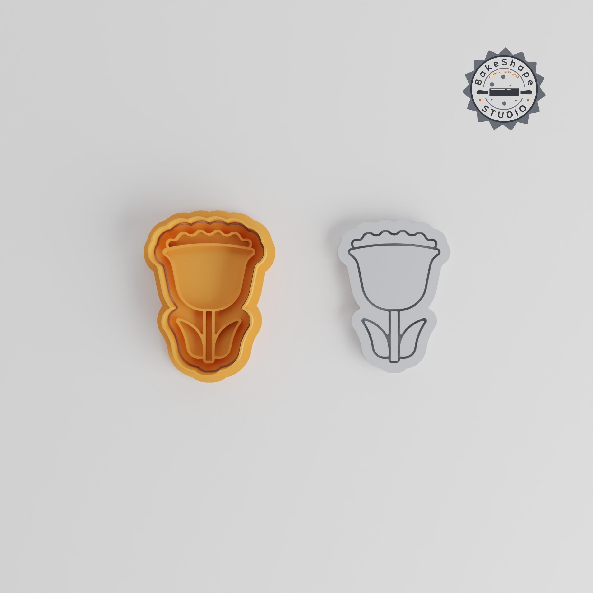 💐 Thistle Shape Cutter & Stamp Set, Flower Blossom, Cookie & Fondant ...