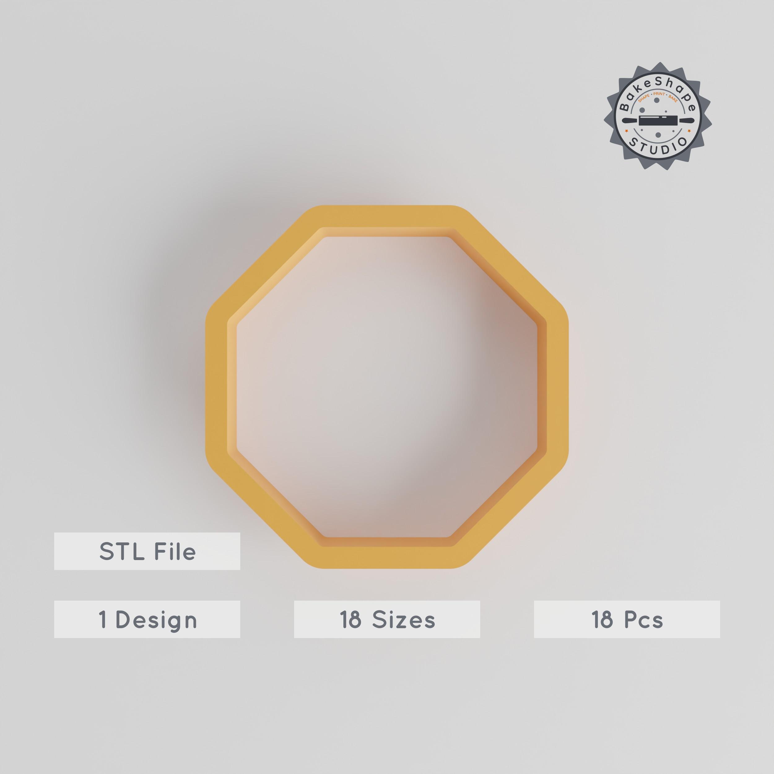 🍽️ Octagon Shape Cutter Set, 18 Sizes, Perfect for Cookies, Fondant ...