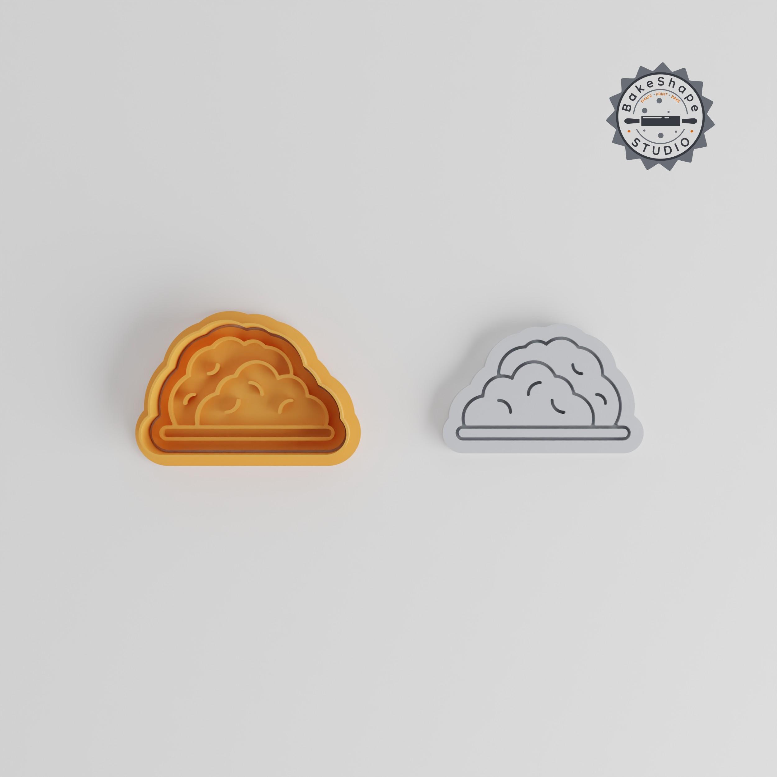 🍪 Bush Shape Cutter & Stamp, Cookie & Fondant Mold, S/M/L Sizes, Nature ...