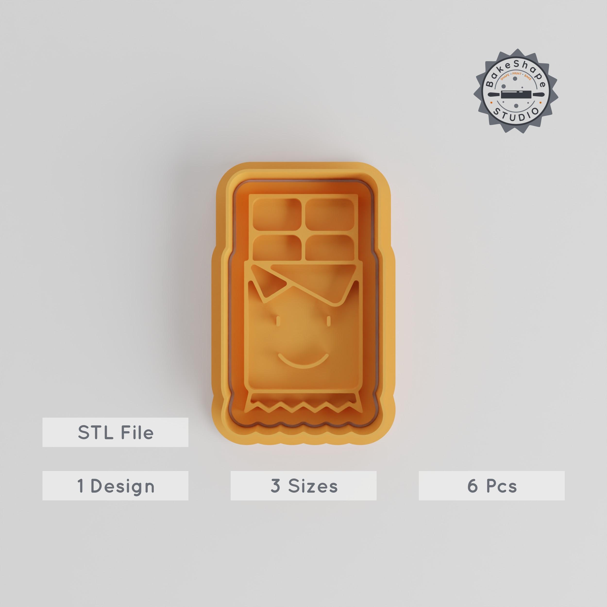 🍫 Kawaii Chocolate Shape Cutter & Stamp, Cookie & Fondant Mold Set ...