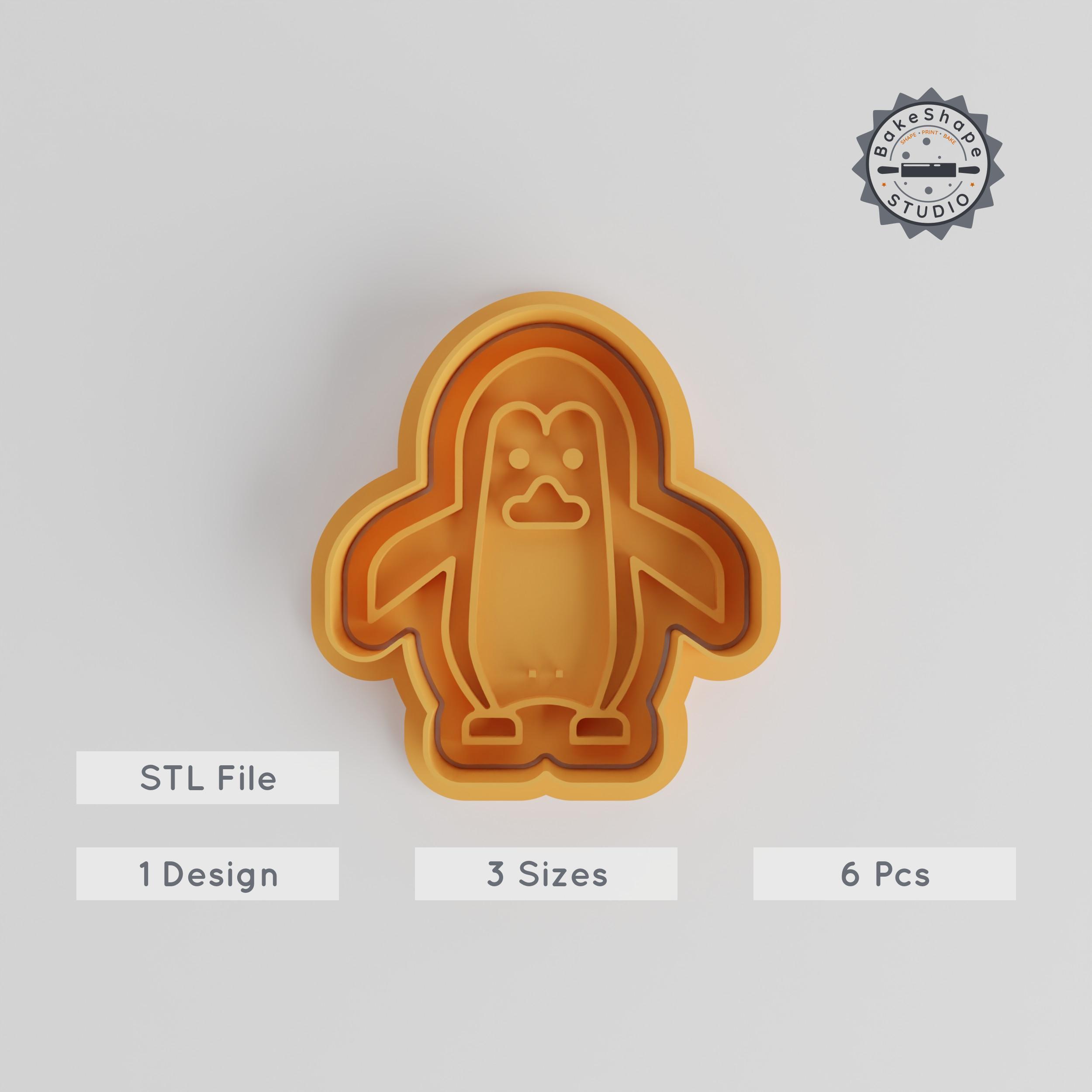 🐧 Penguin Cookie Cutter & Stamp Set, Wild Life Animal, Zoo & Arctic ...