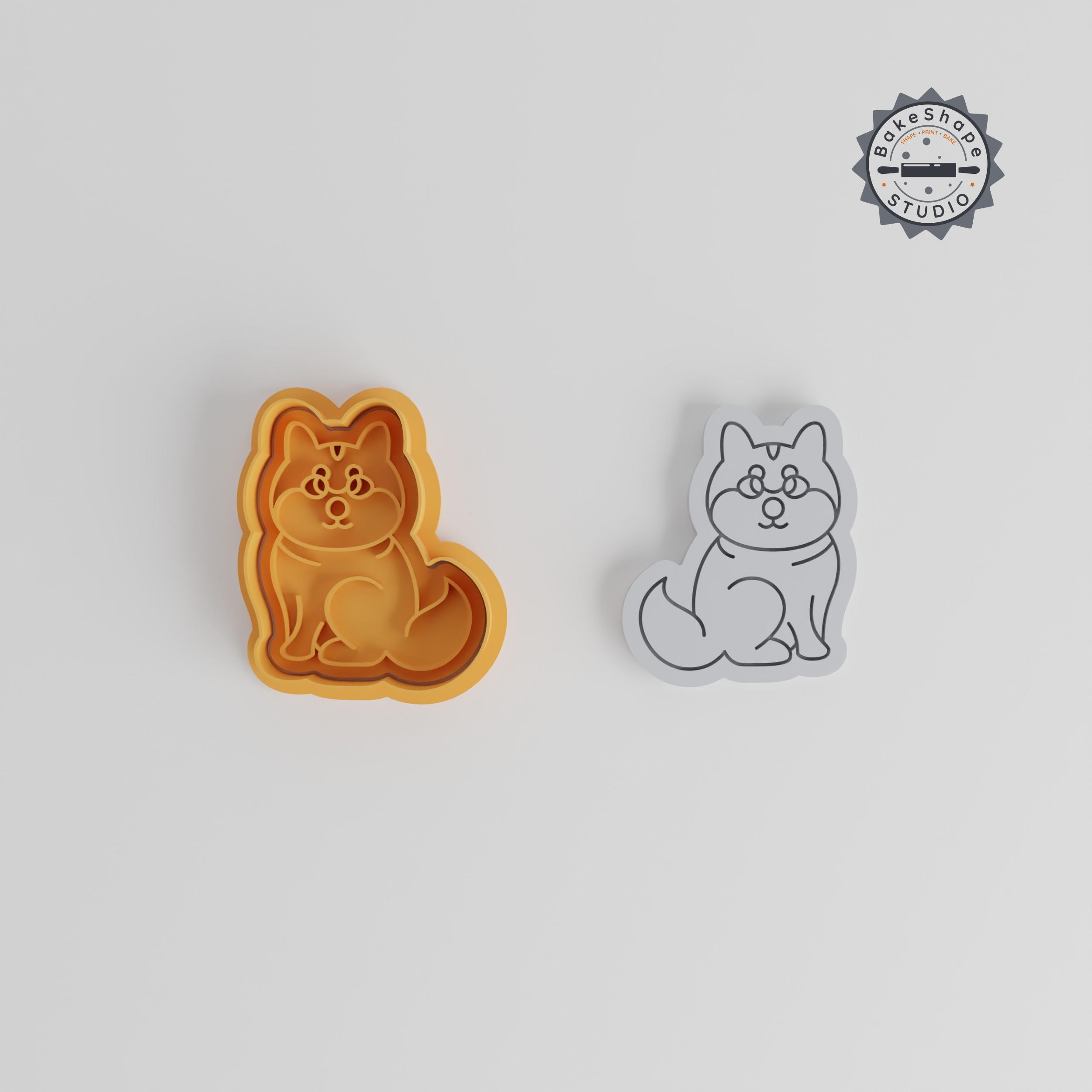 🐕 Chiba Shape Cutter & Stamp Set, Perfect for Cookies & Fondant ...
