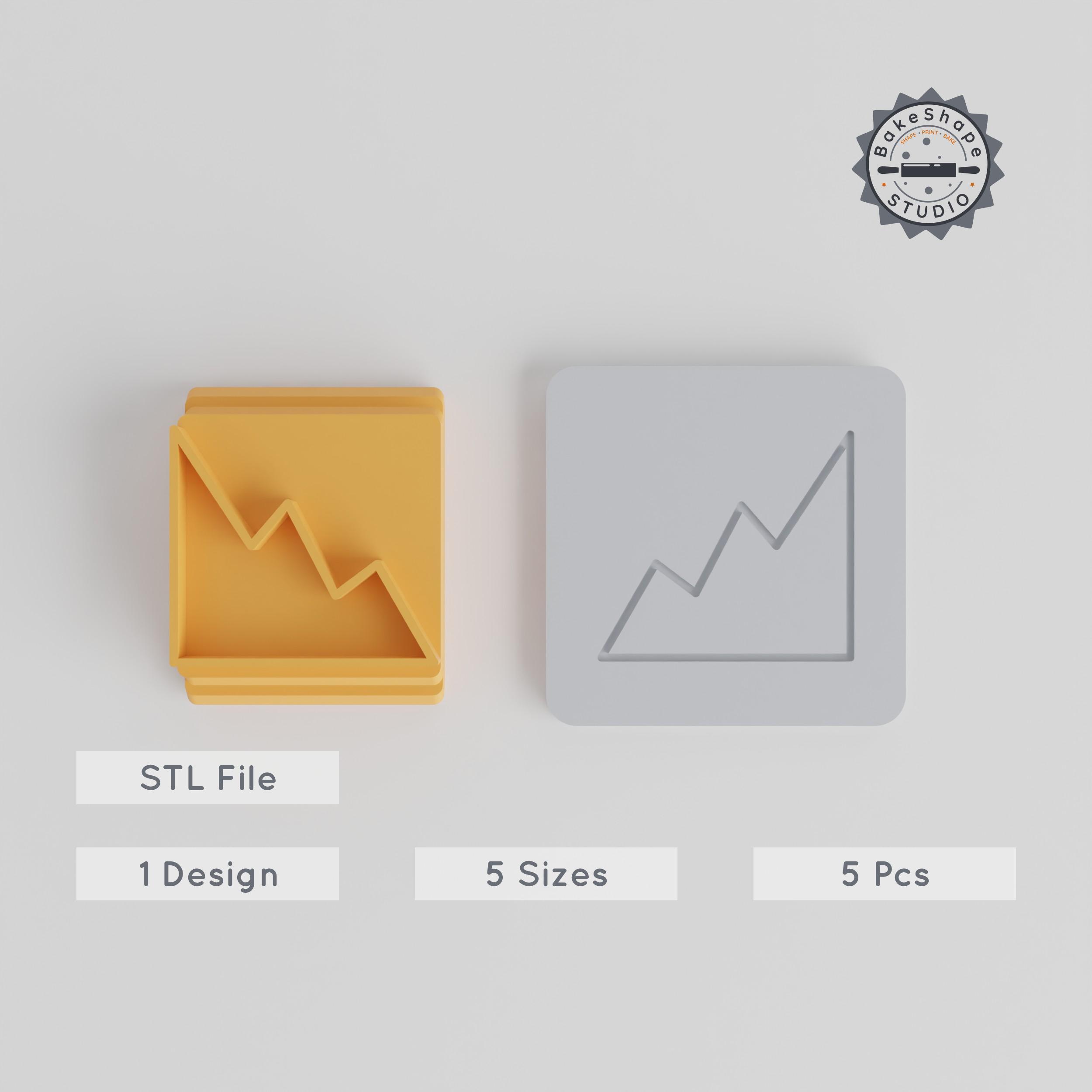 📊 Graph Stamp Tile Set, 5 Sizes 20-40mm, Perfect for Clay, Cookies ...