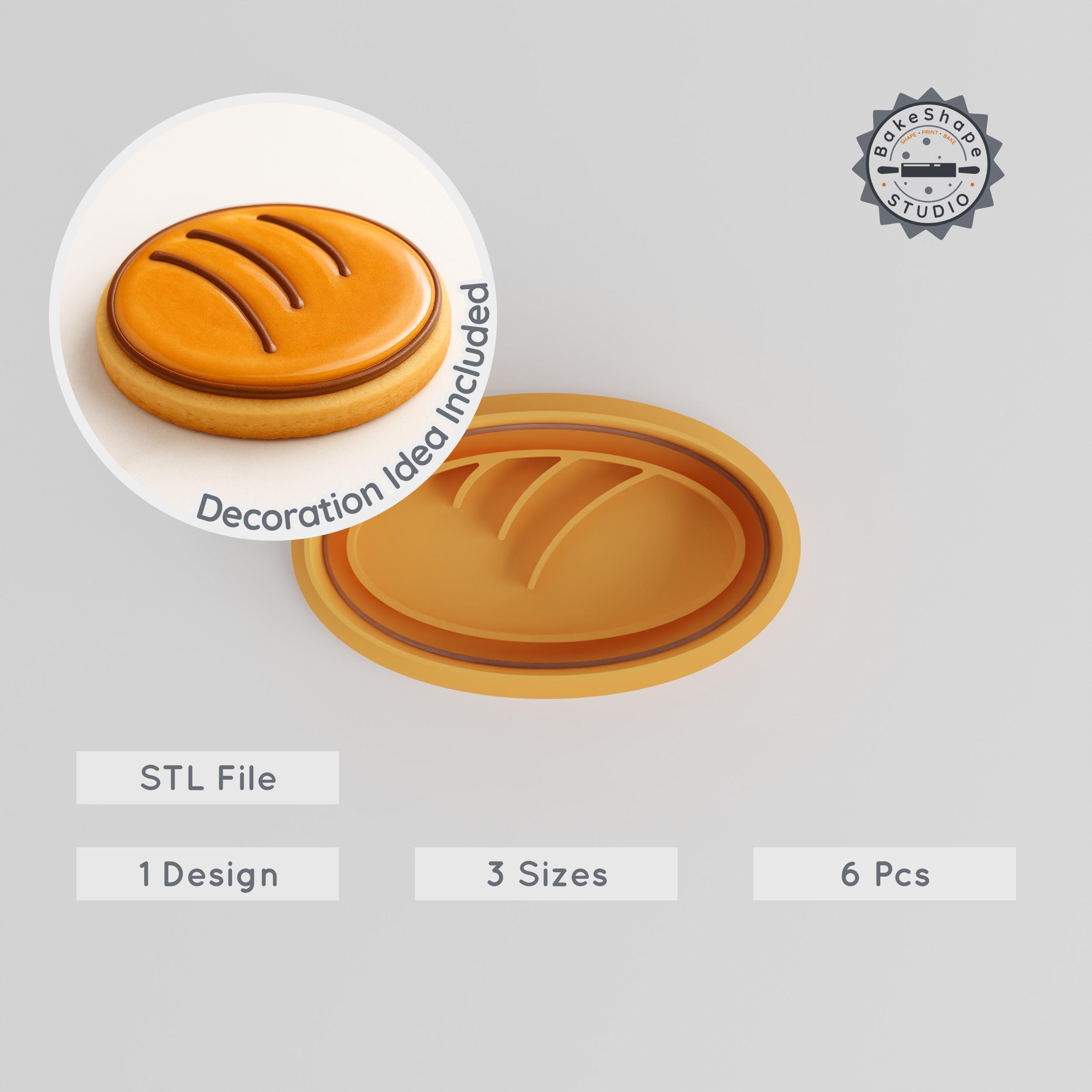 🍞 Bun Shape Cutter & Stamp Set, 6-Piece, Perfect for Cookies & Fondant ...