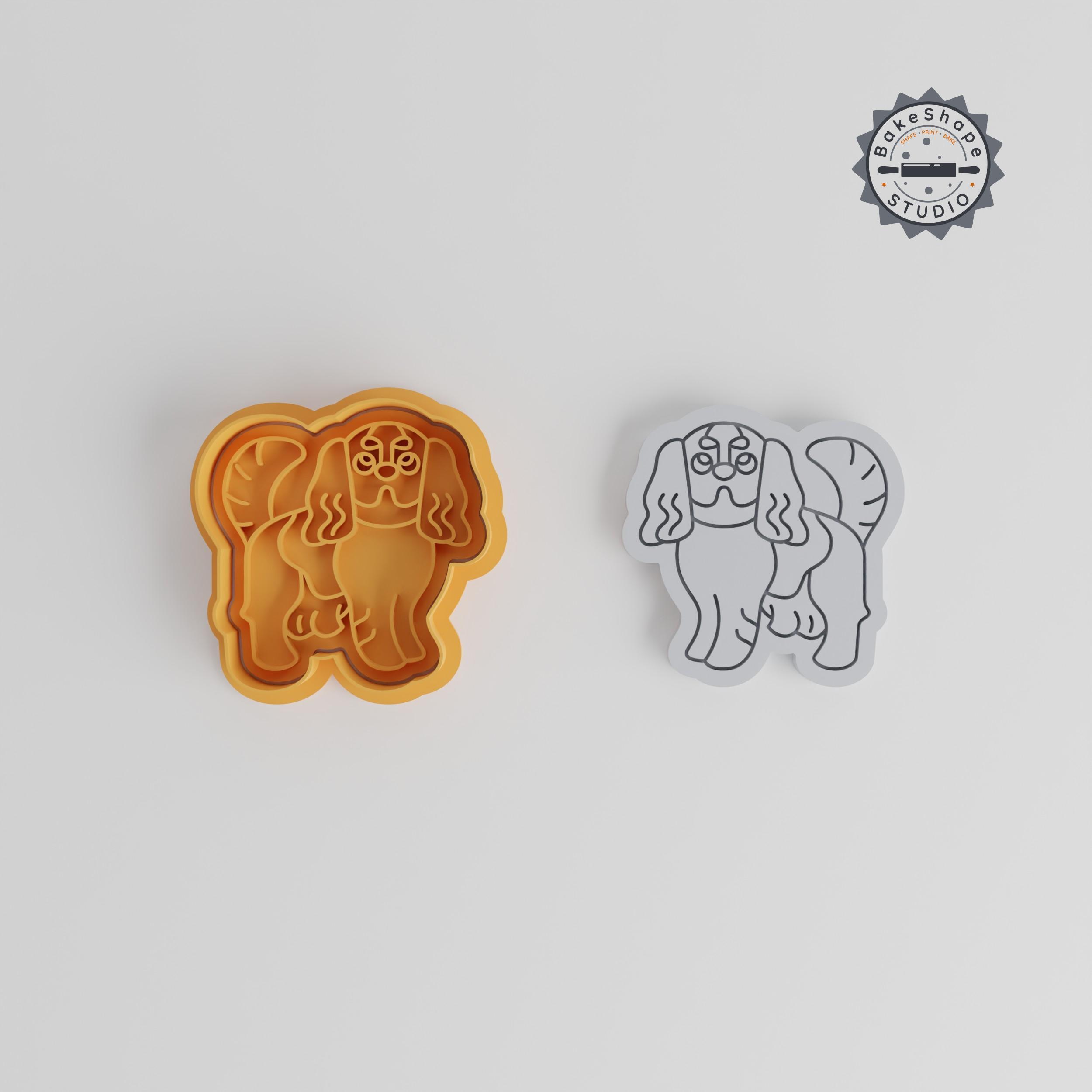 🤴 Cavalier King Charles Spaniel Cookie Cutter & Stamp Set, 6-Piece Dog ...