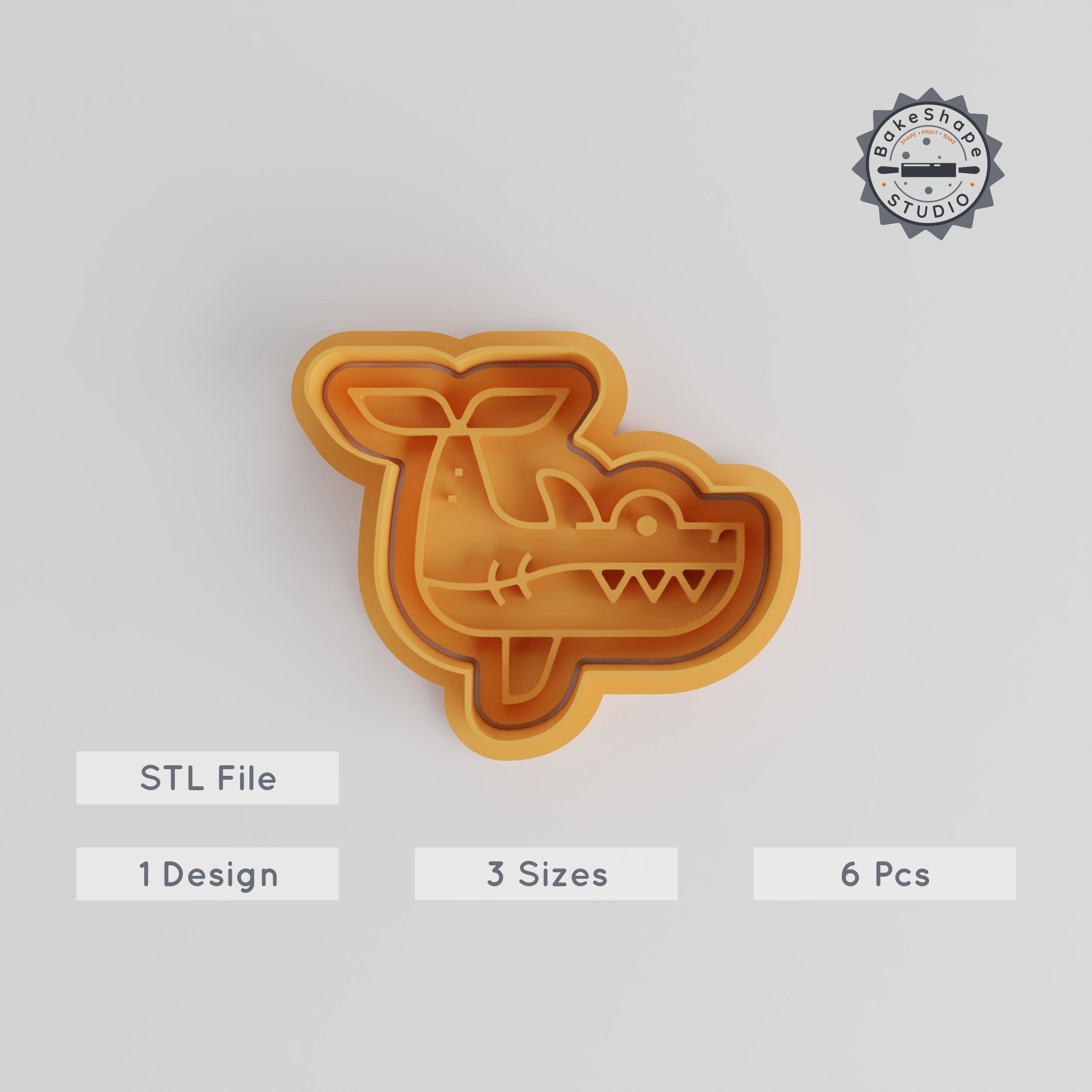 🦈 Shark Cookie Cutter & Stamp Set, Ocean Predator Shape for Fondant ...