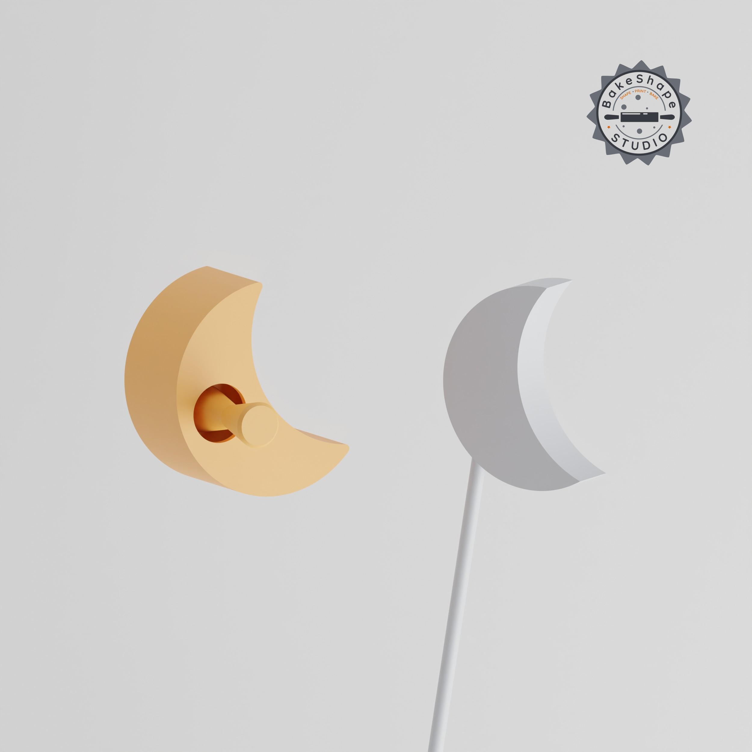 🌙 Moon Cake Pop Mold Set, Crescent Designs, Celestial Night Orb Theme ...