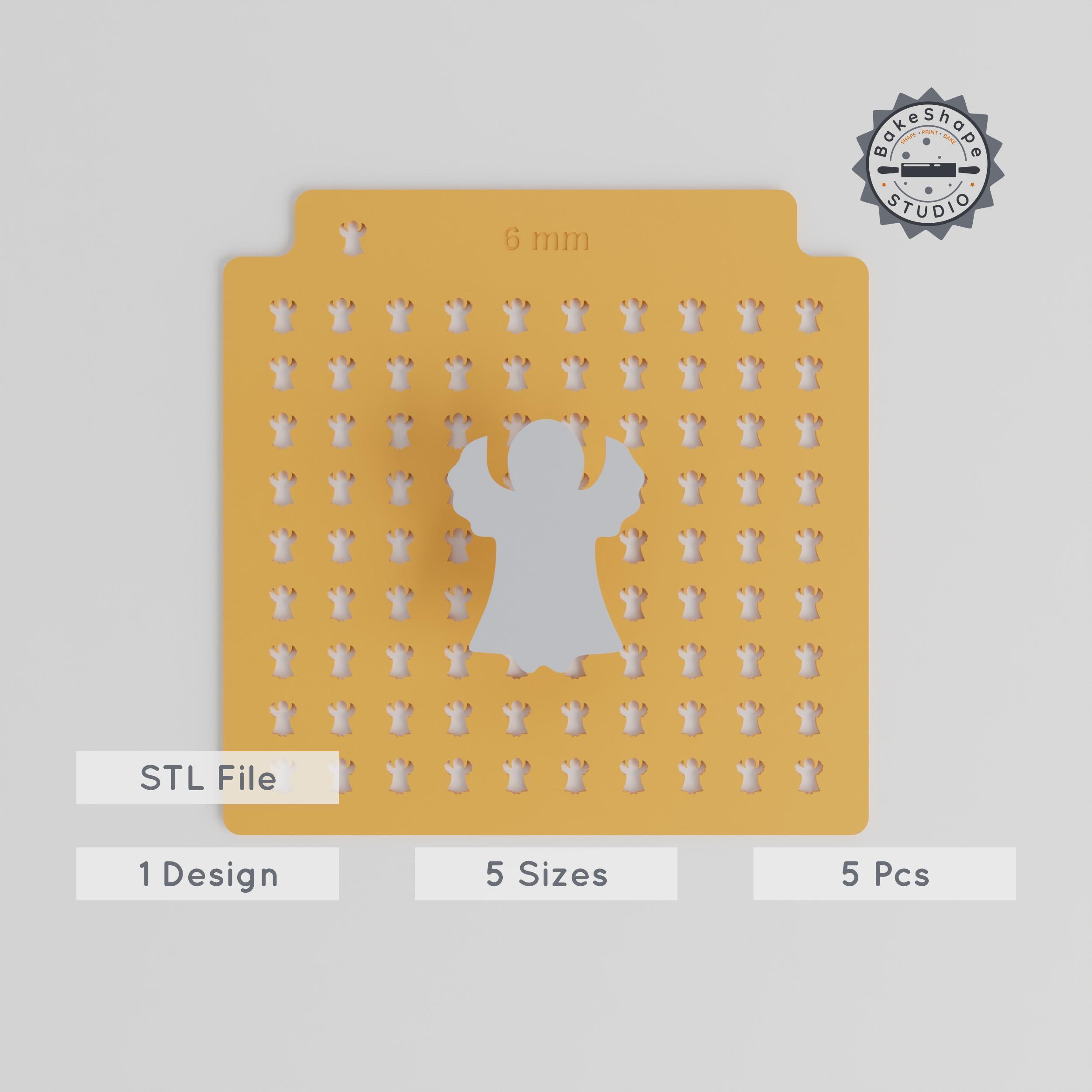 👼 Angel Sprinkle Stencil Set, Christmas & Holiday Decoration, 5 Sizes ...