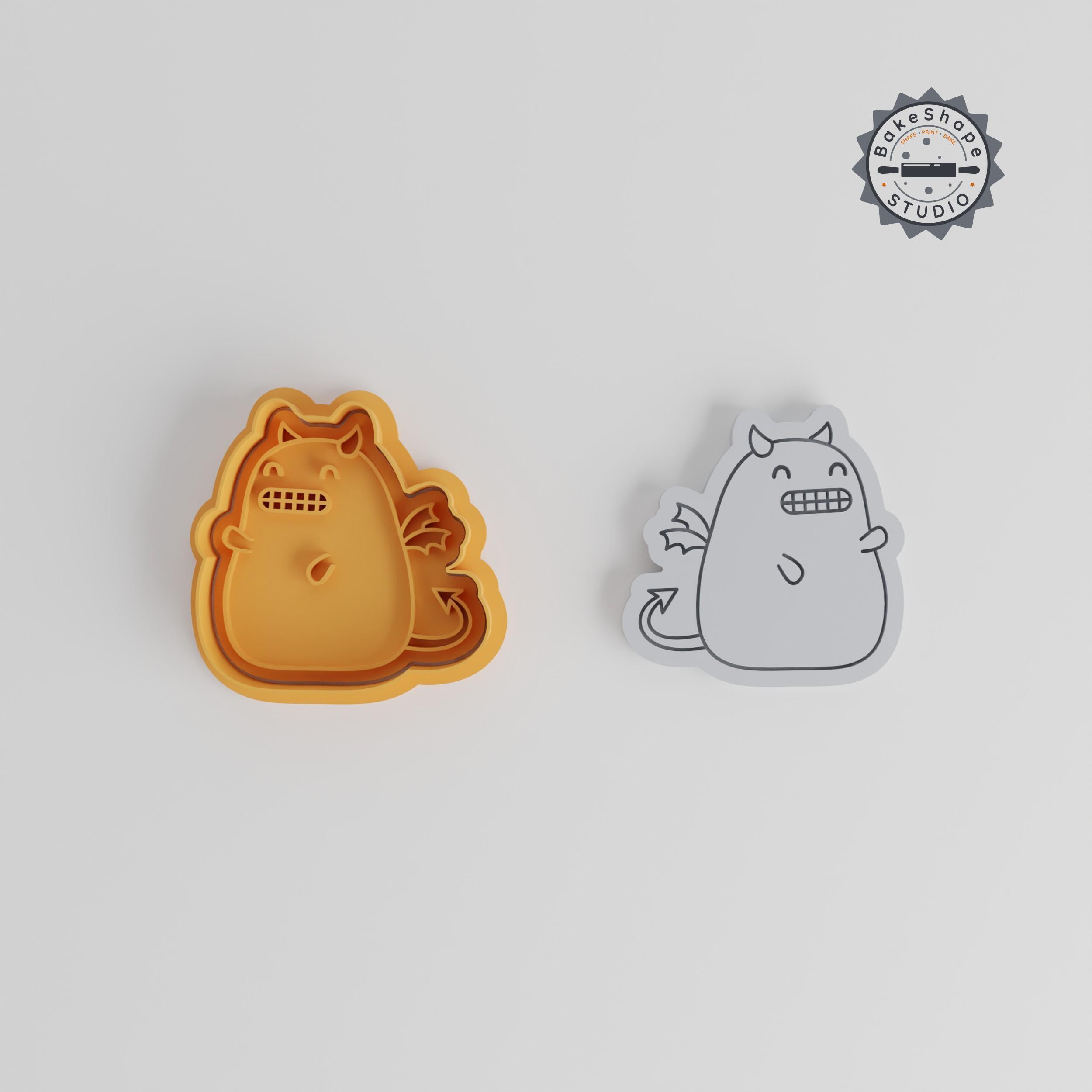 🍪 Grin Shape Cutter & Stamp Set, Happy Face Cookie & Fondant Tool, 6 ...