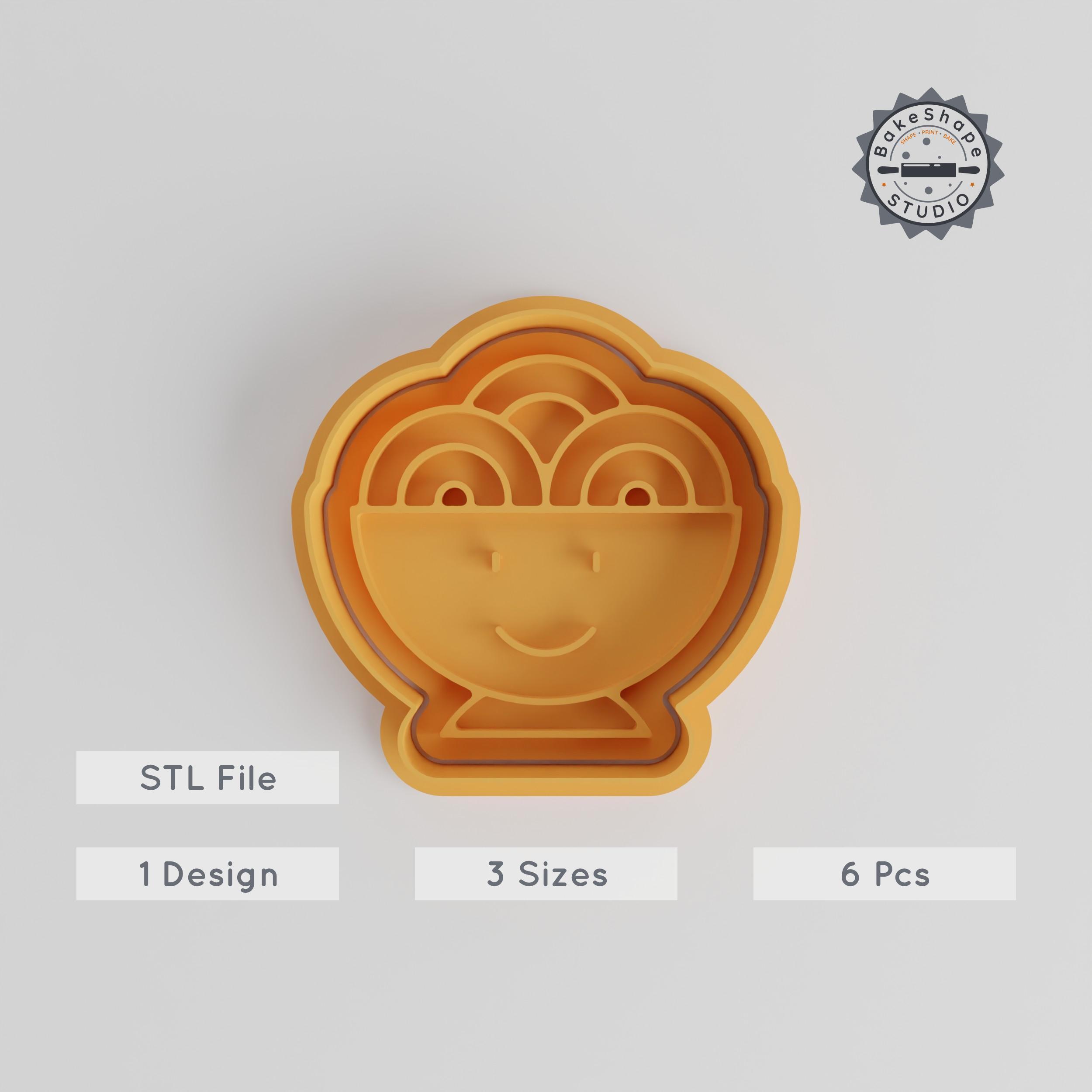 🍽️ Noodles Shape Cutter & Stamp Set, Perfect for Cookies & Fondant, 6 ...