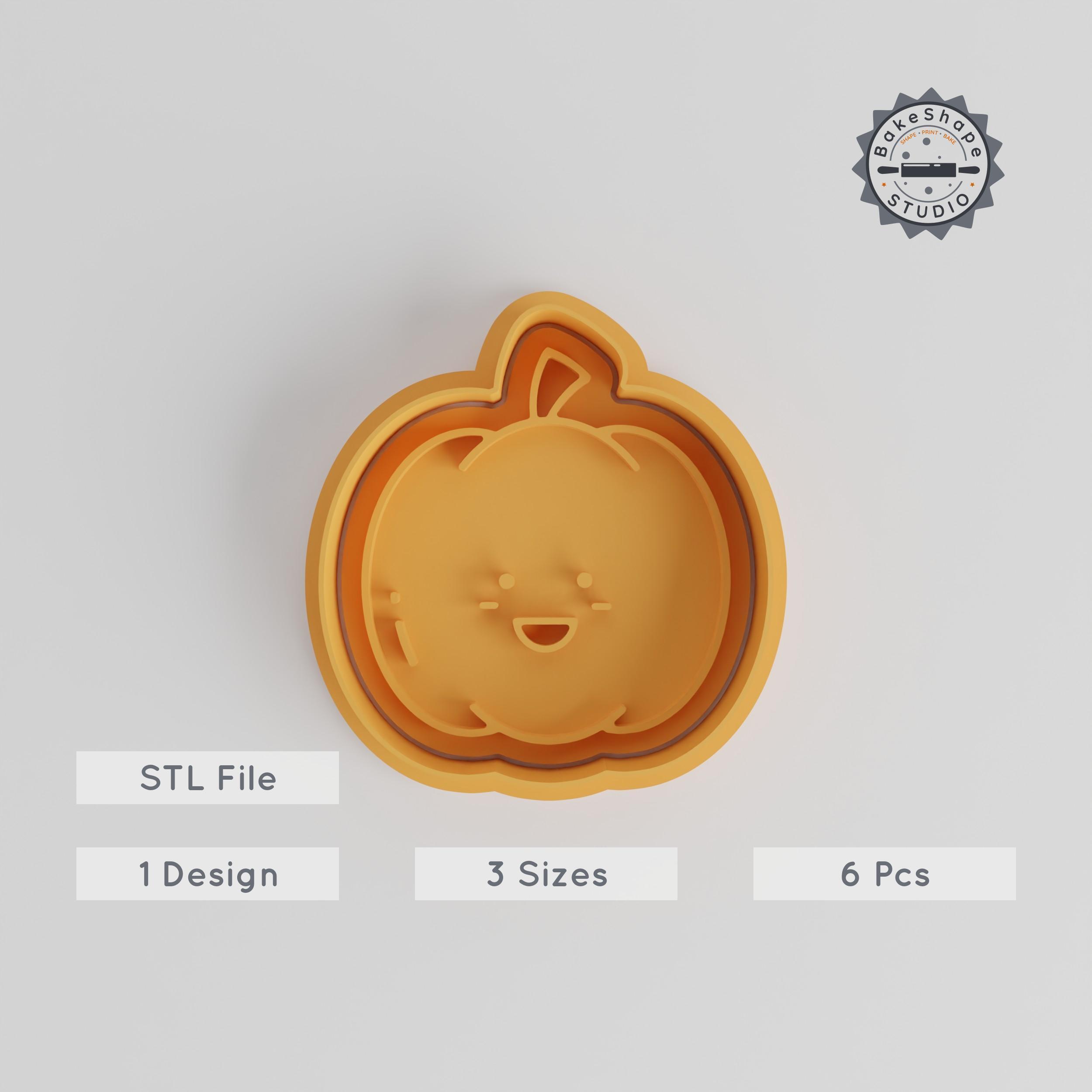 🎃 Pumpkin Faces Cookie Cutter & Stamp, Set of 6, S/M/L, Halloween ...