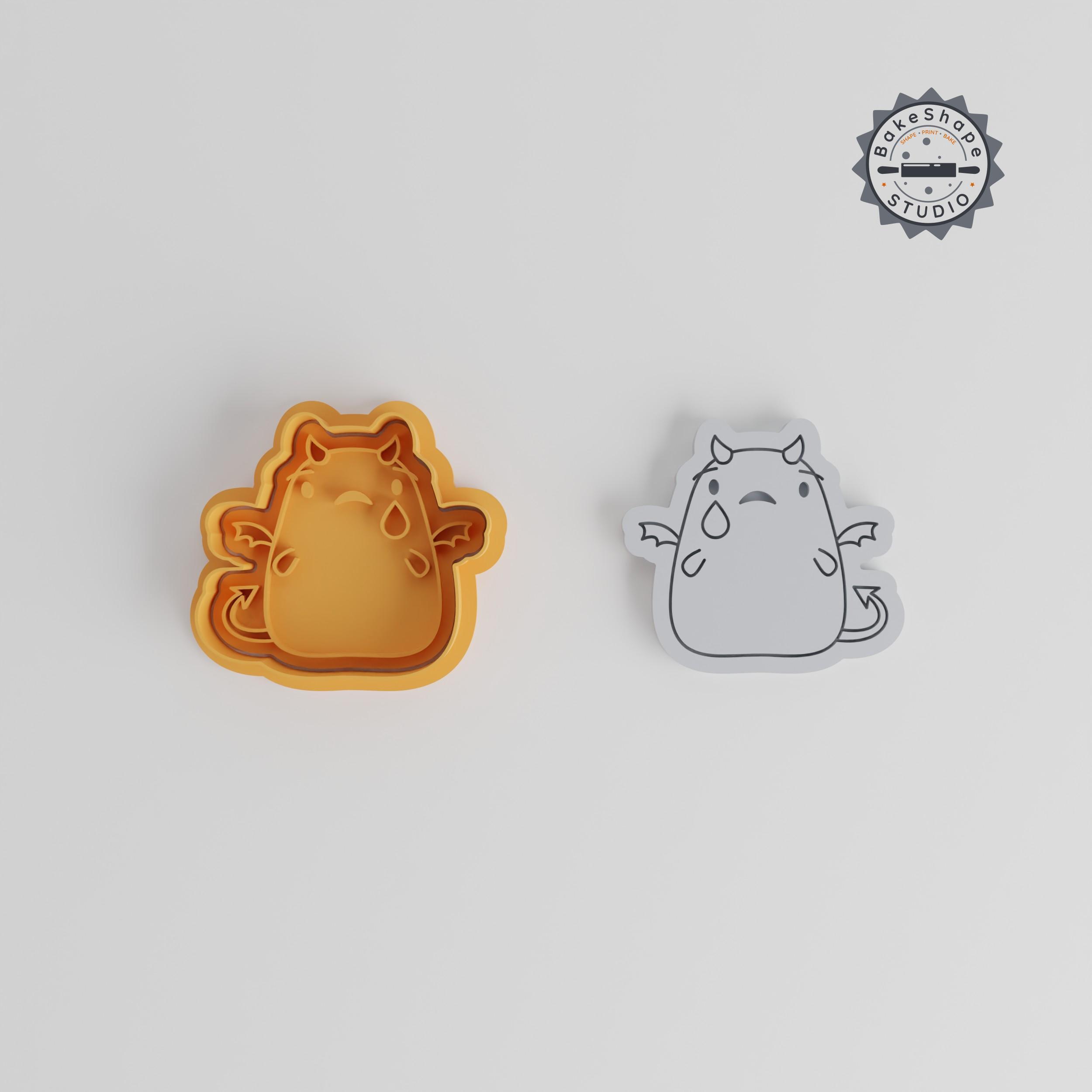 🍪 Cry Shape Cutter & Stamp, Cookie Fondant Tools, S/M/L Sizes, Tear ...