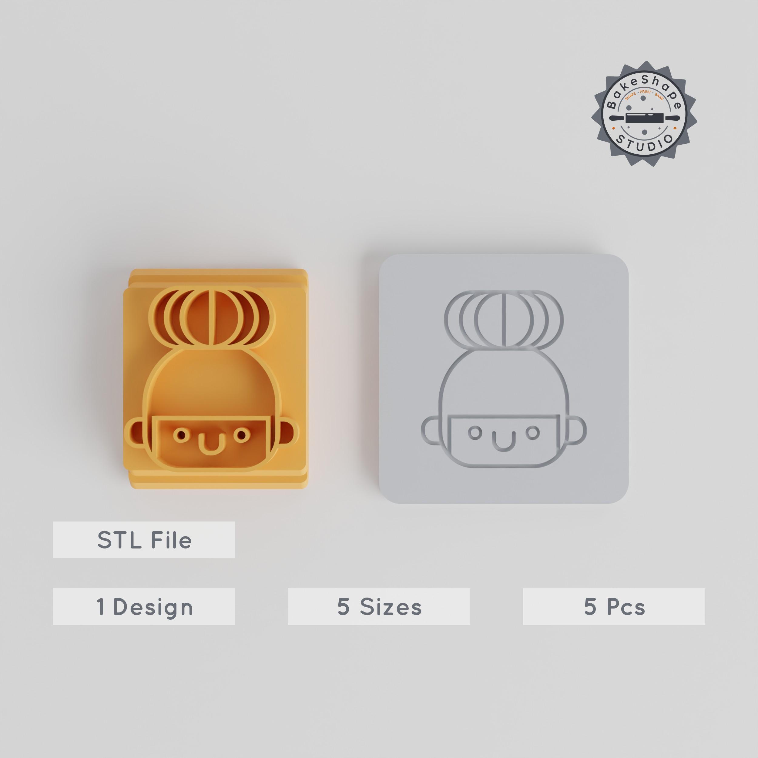 🍪 Happy Stamp Tile Set, 5 Sizes, Delightful Emoji & Kawaii Character ...