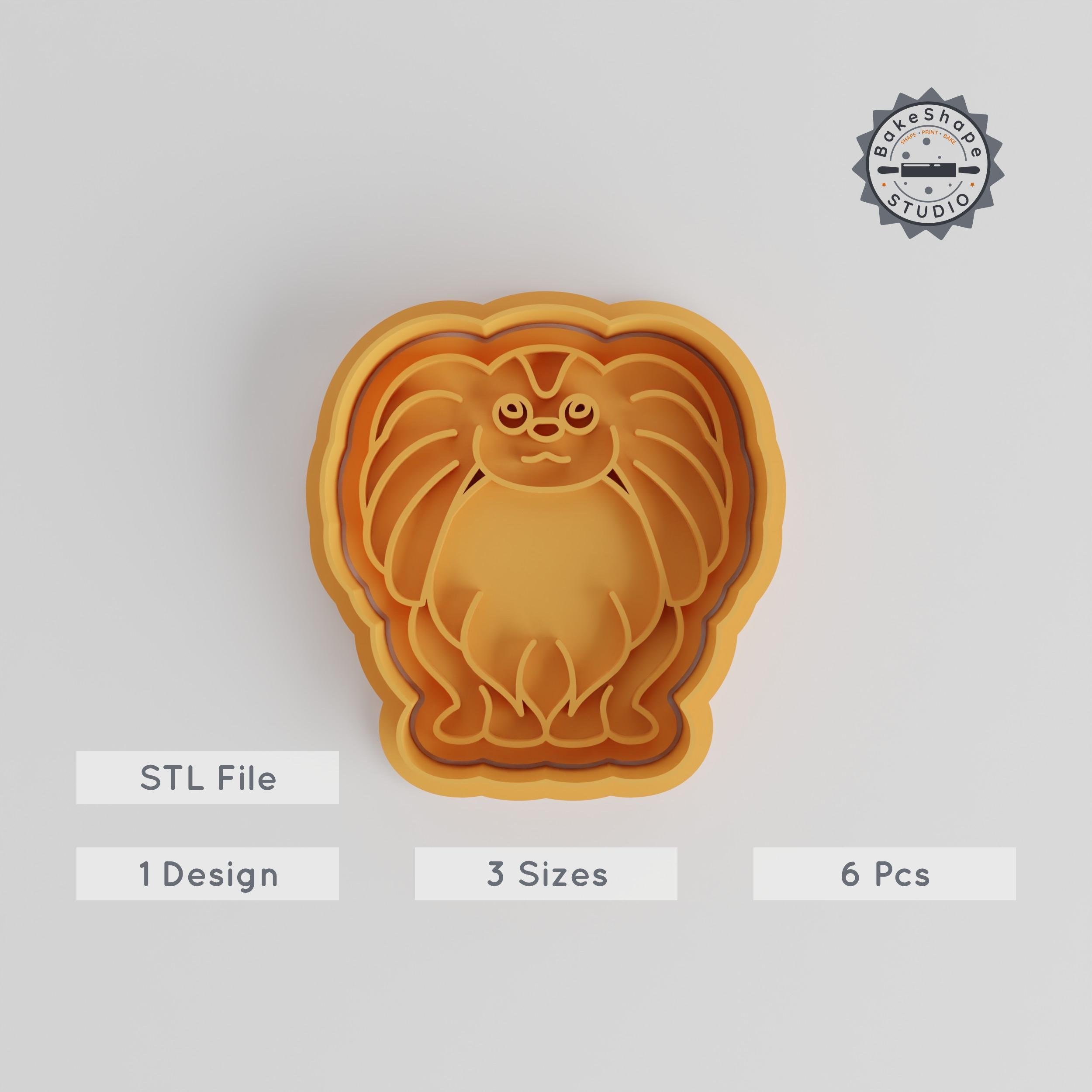 🍪 Papillon Shape Cutter & Stamp Set, Puppy Cookie & Fondant Decor ...