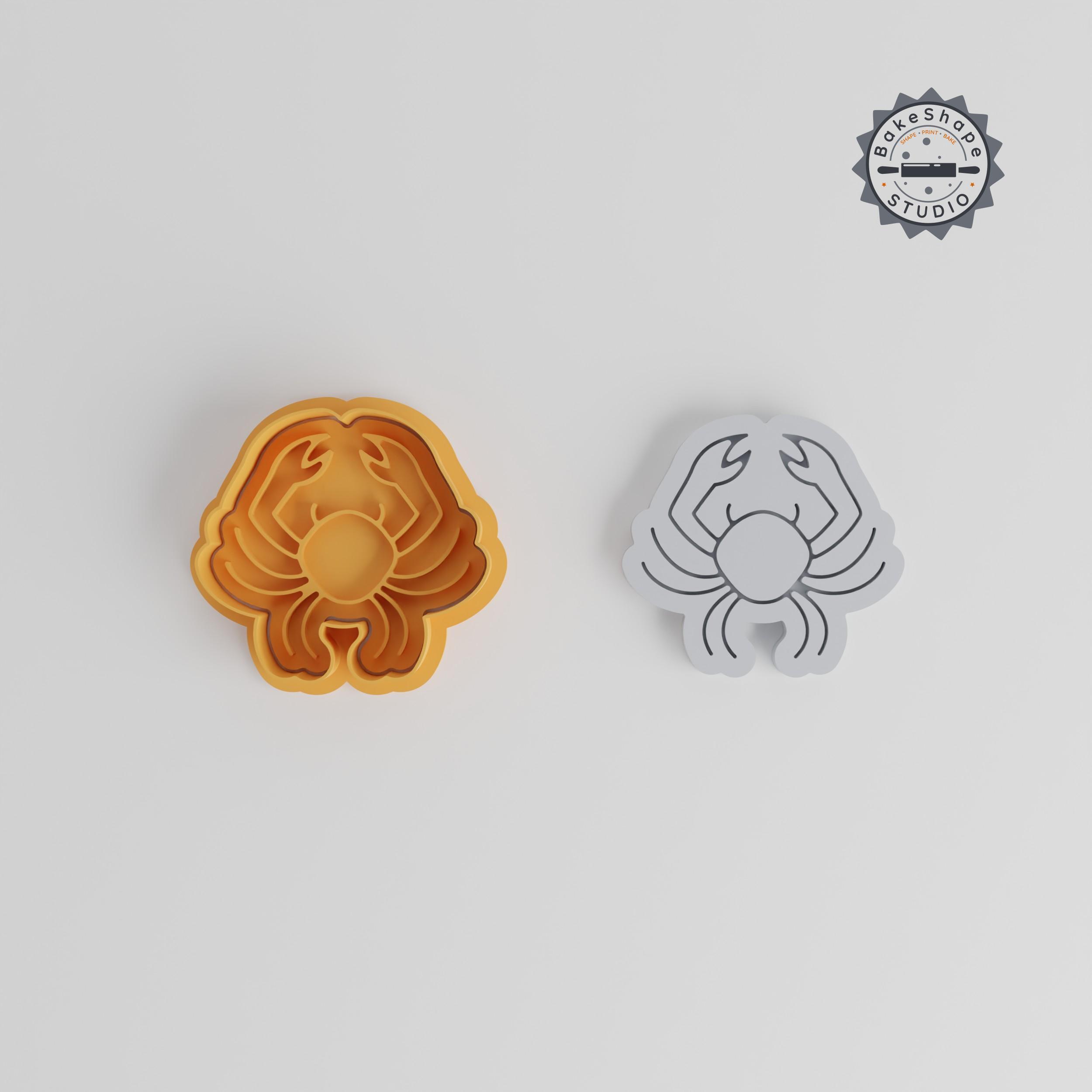 ♋ Cancer Zodiac Cookie Cutter & Stamp Set, 6-Piece Bundle, Crab Sign ...