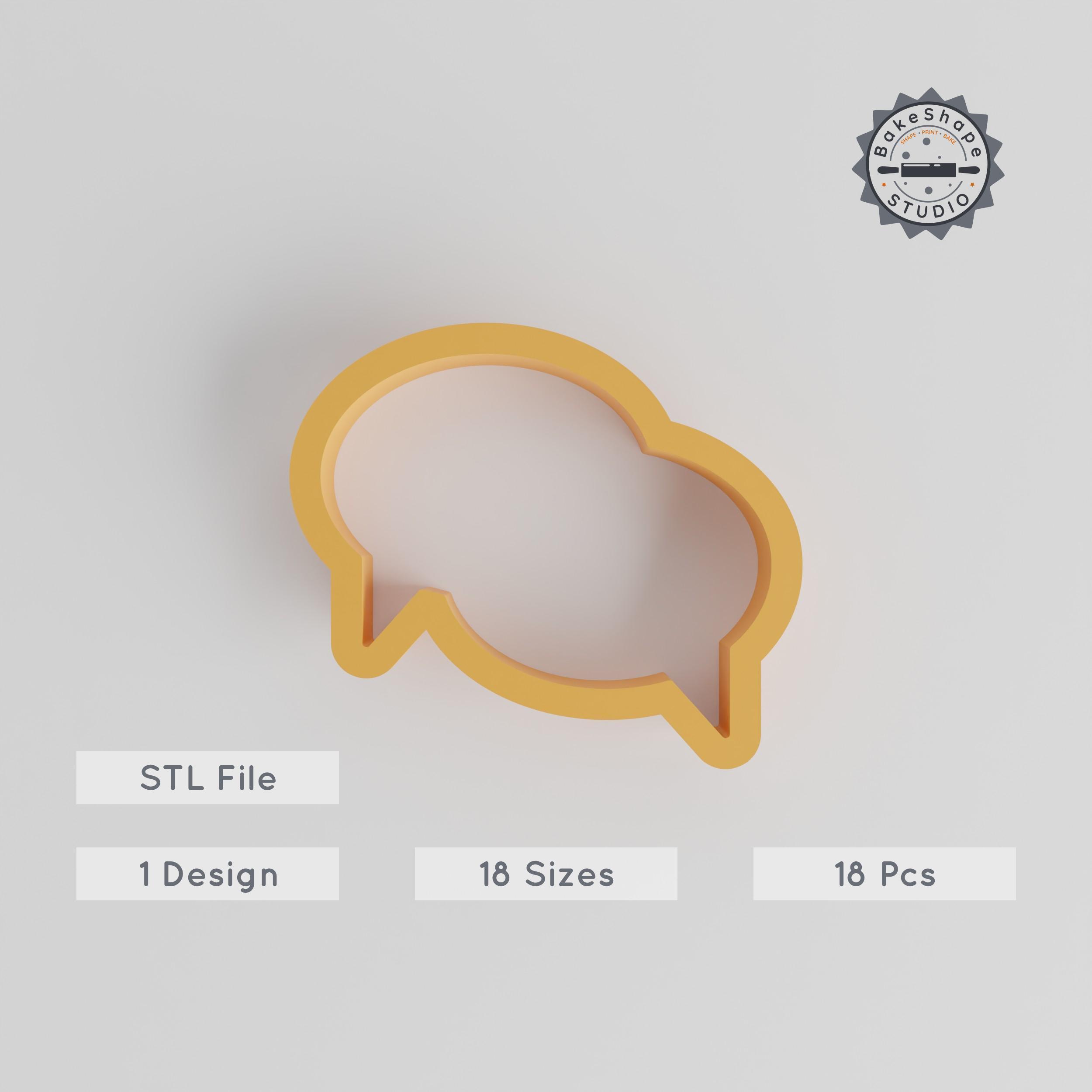 ️‍🔥 Romantic Chat Shape Cutter, 18 Sizes for Cookies, Fondant & Clay ...