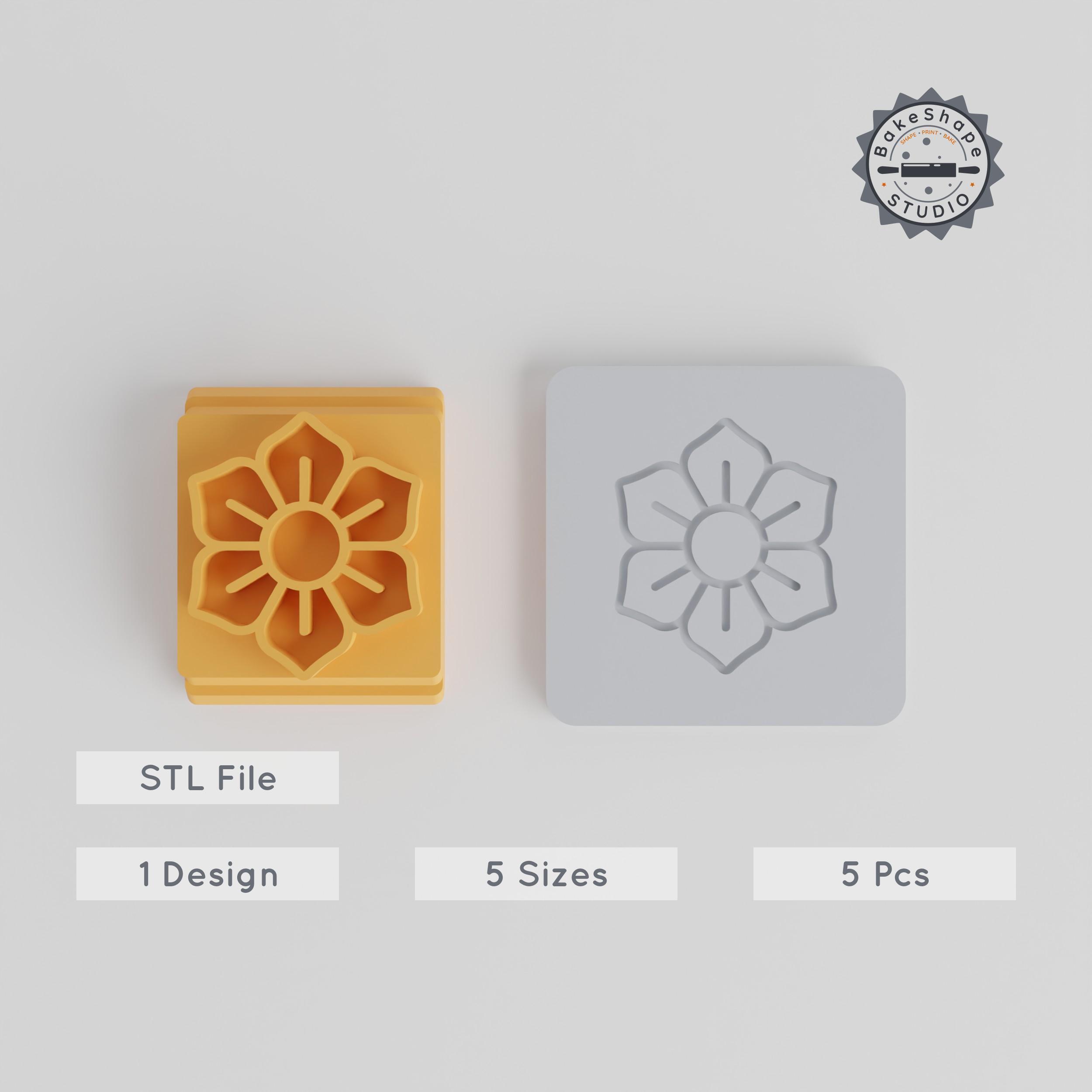 💐 Open Lilly Stamp Tile Collection, 20-40mm, Perfect for Clay, Cookies ...