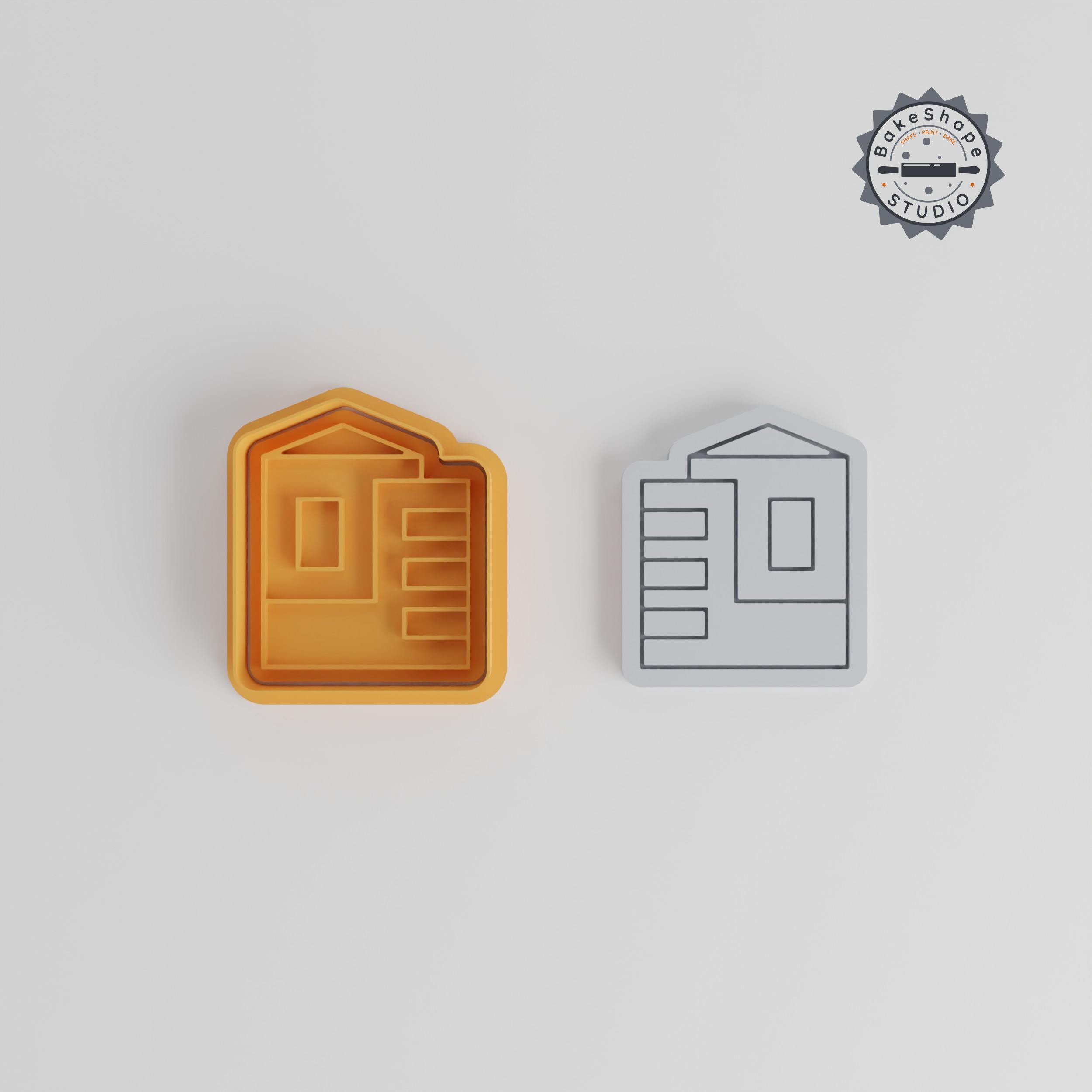 🏗️ Building Shape Cutter & Stamp Set, Perfect for Cookies and Fondant ...