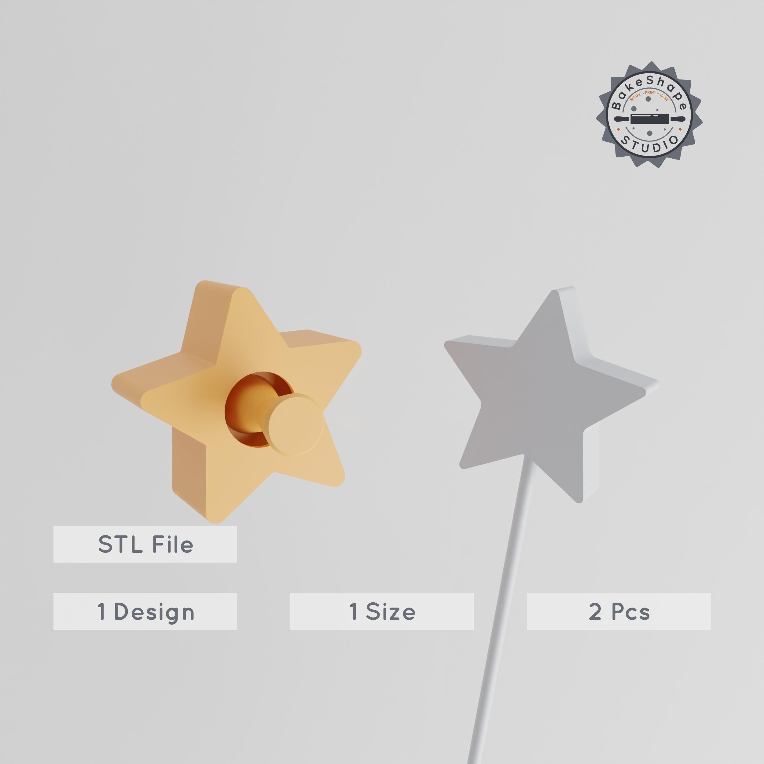 ⭐ Star Cake Pop Mold Set, Celestial Star Design, Sky & Shining Star ...