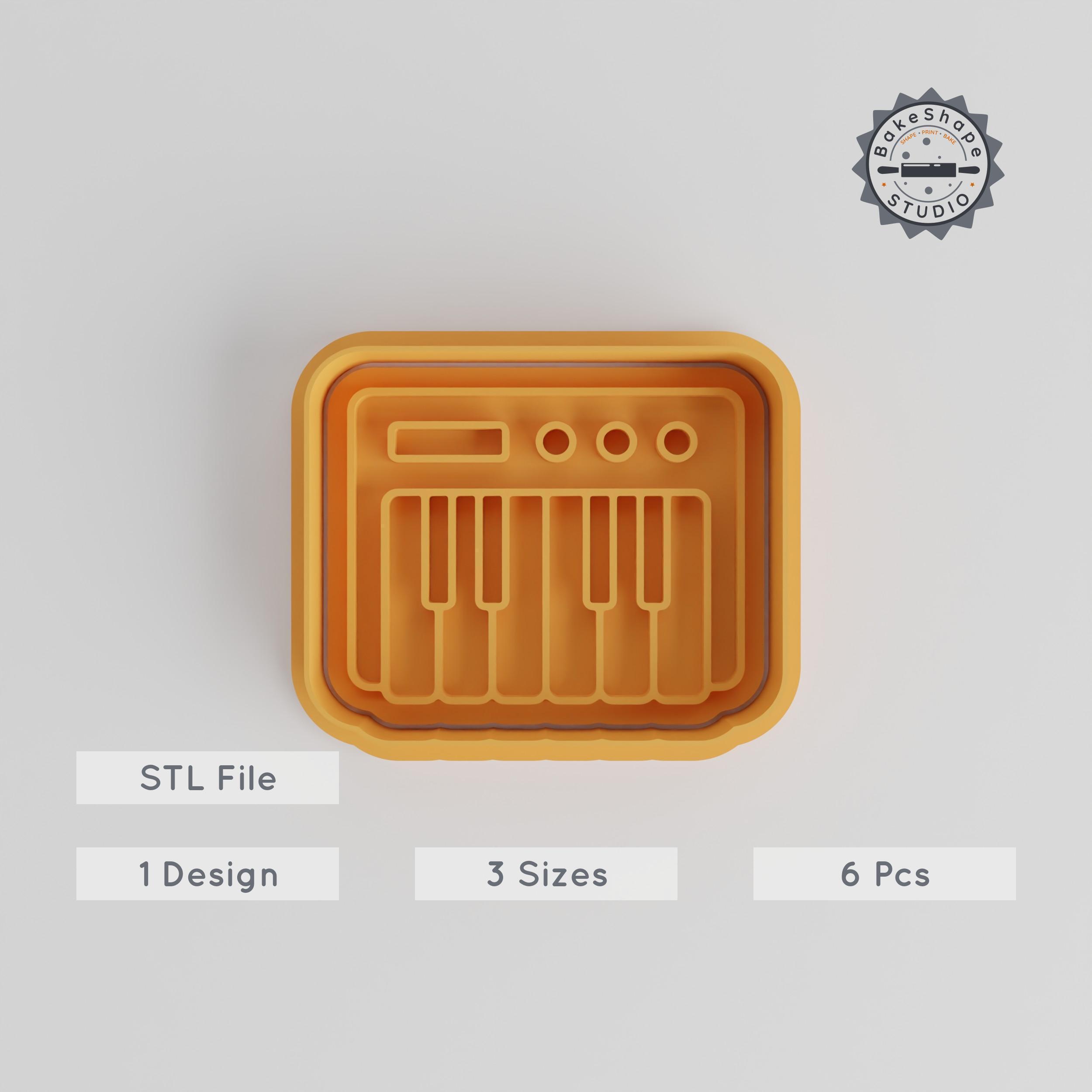 🎵 Music Keyboard Cookie Cutter & Stamp, Piano Keys Design, Fondant Tool ...