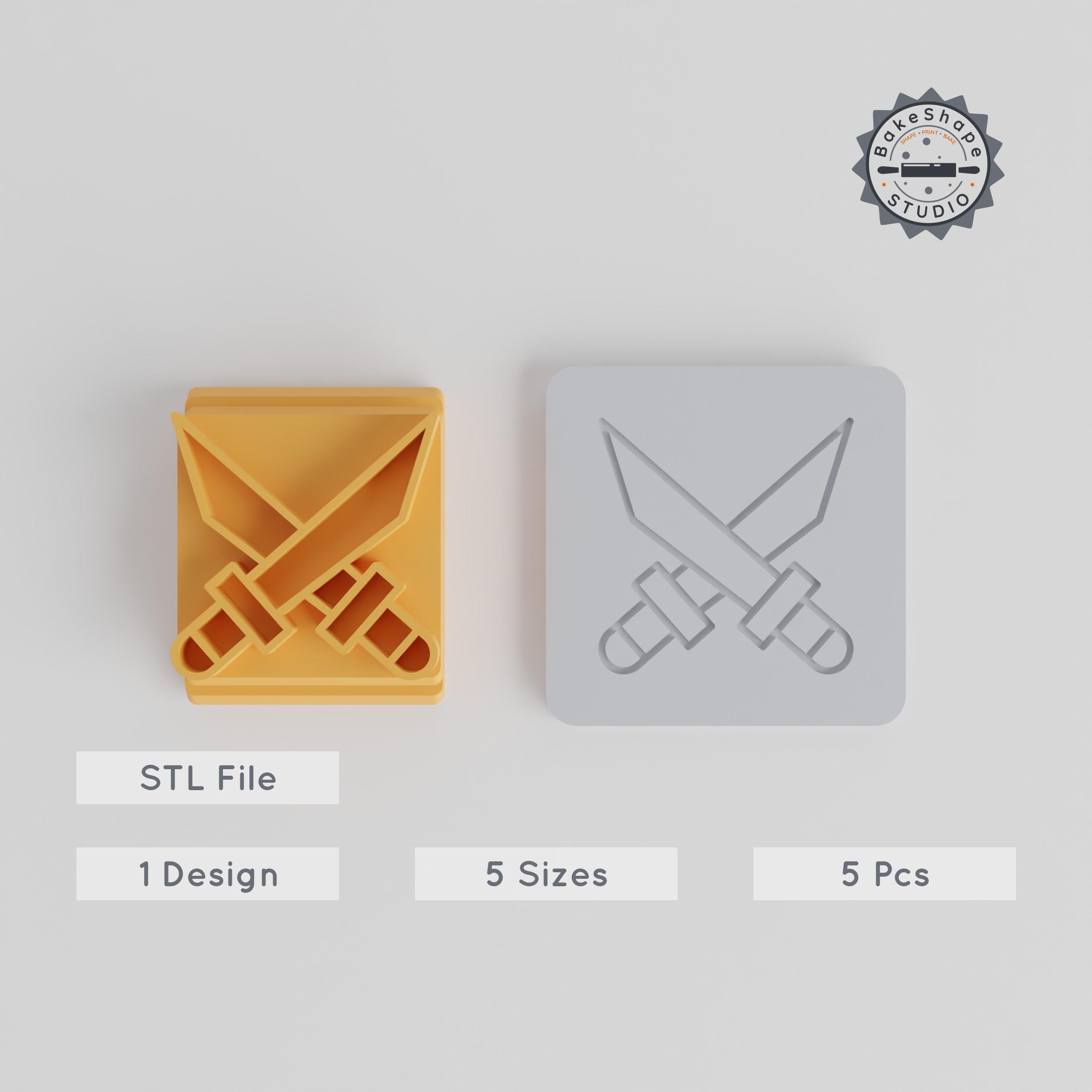 🥷 Ninja Stamp Tile set, 5 Sizes 20-40mm, Perfect for Clay, Cookies ...