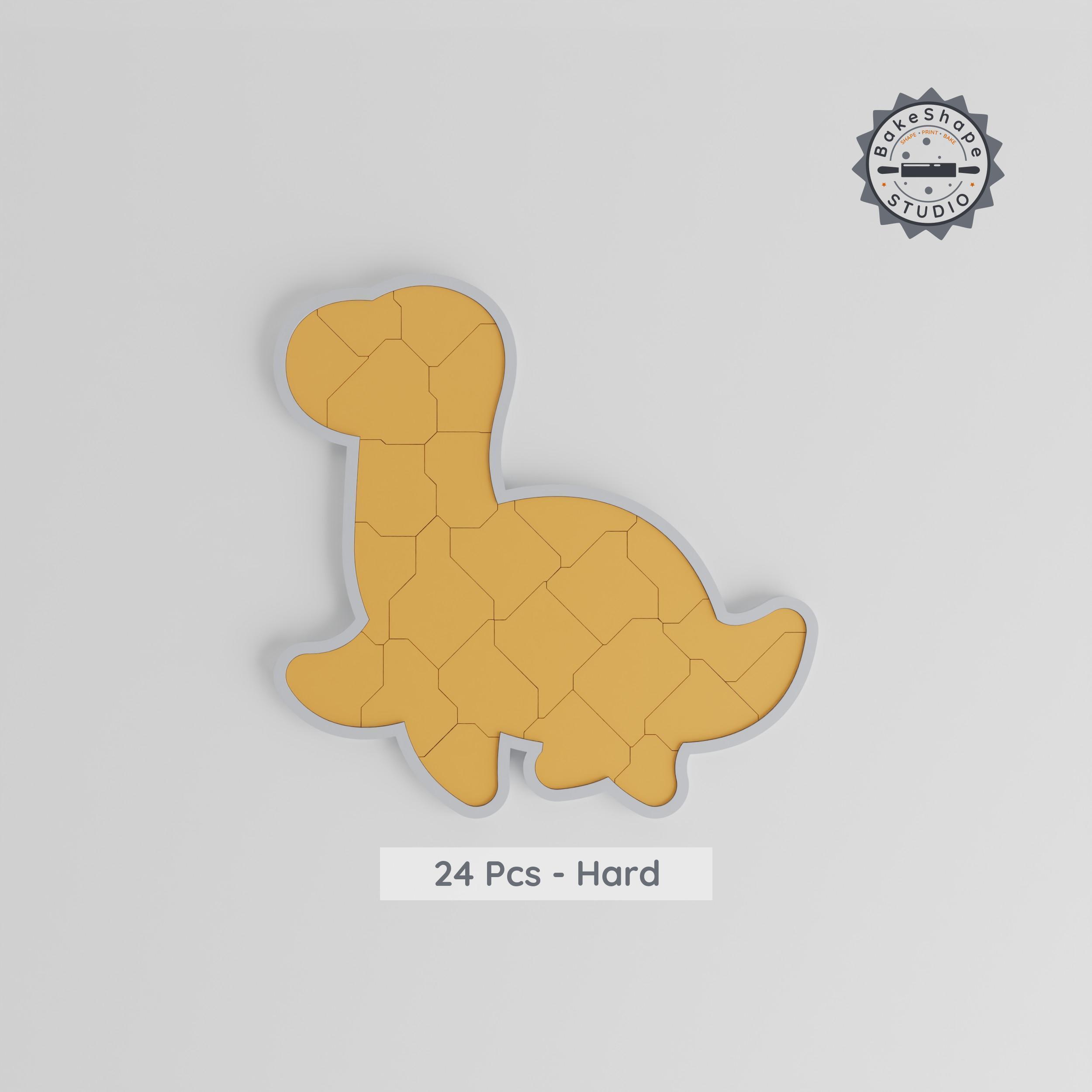 🧩 Plesiosaur Montessori Puzzle, Prehistoric Marine Dinosaur, 3-Level ...
