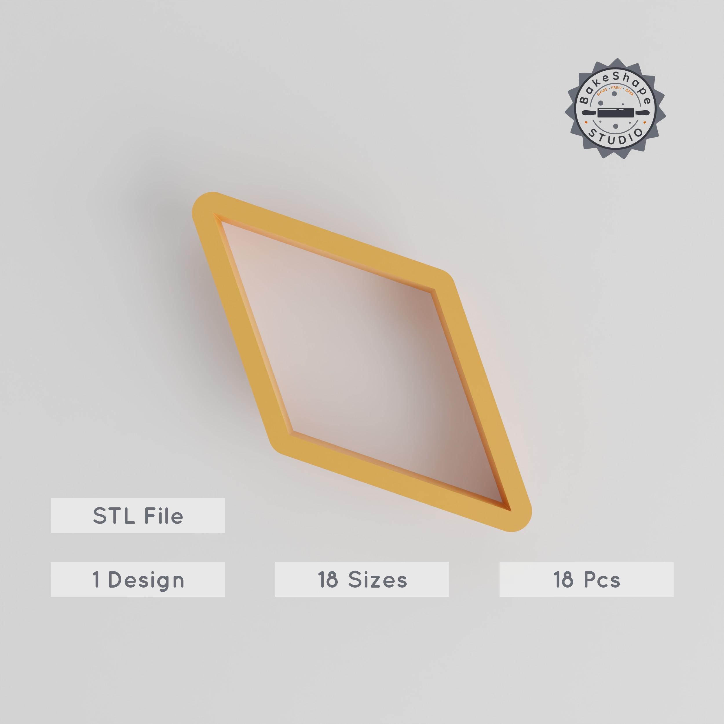 🍽️ Juego de cortadores en forma de paralelogramo, 18 piezas, tamaños de ...