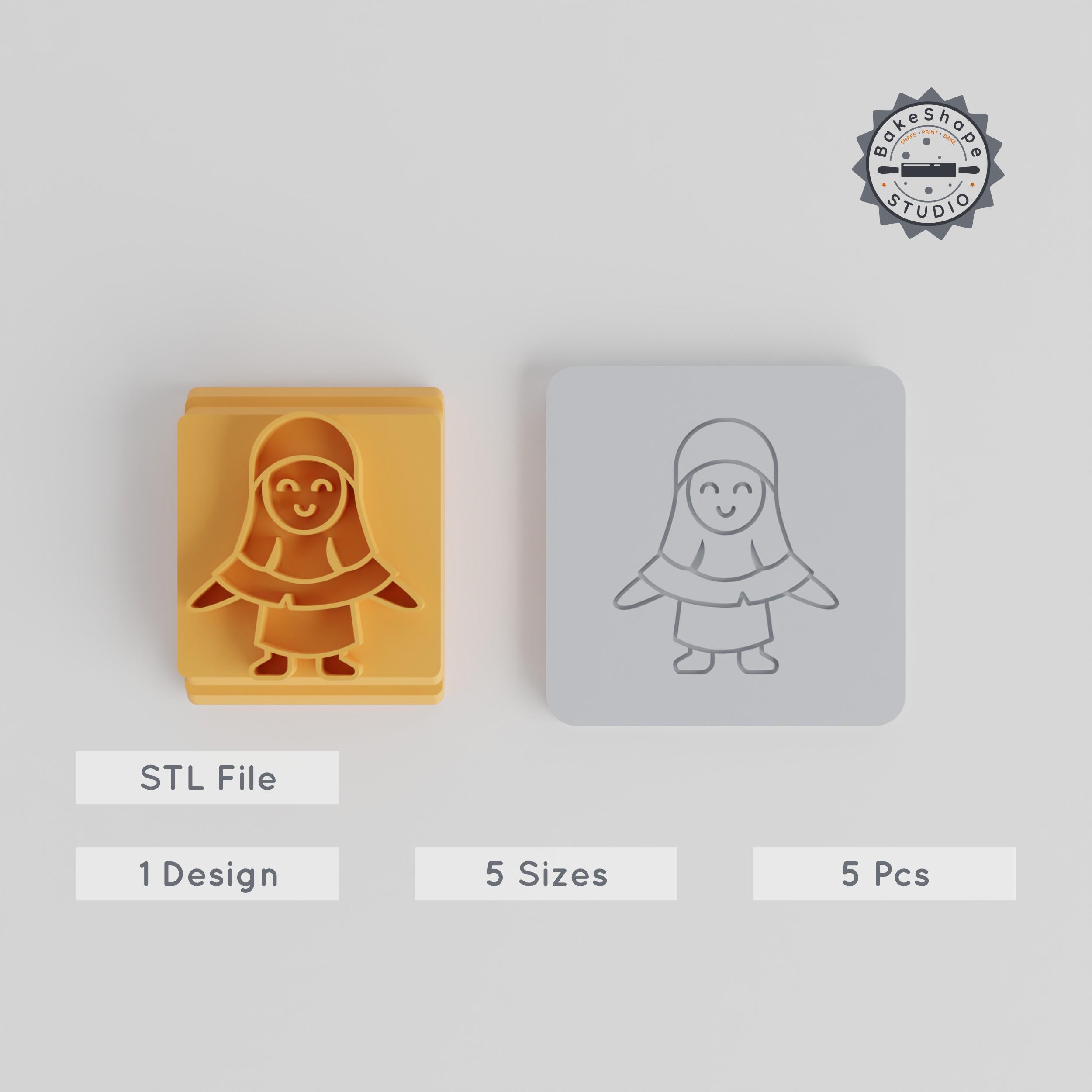 🎃 Nun Stamp Tile Set, 5 Motif Sizes, Perfect for Clay, Cookies ...