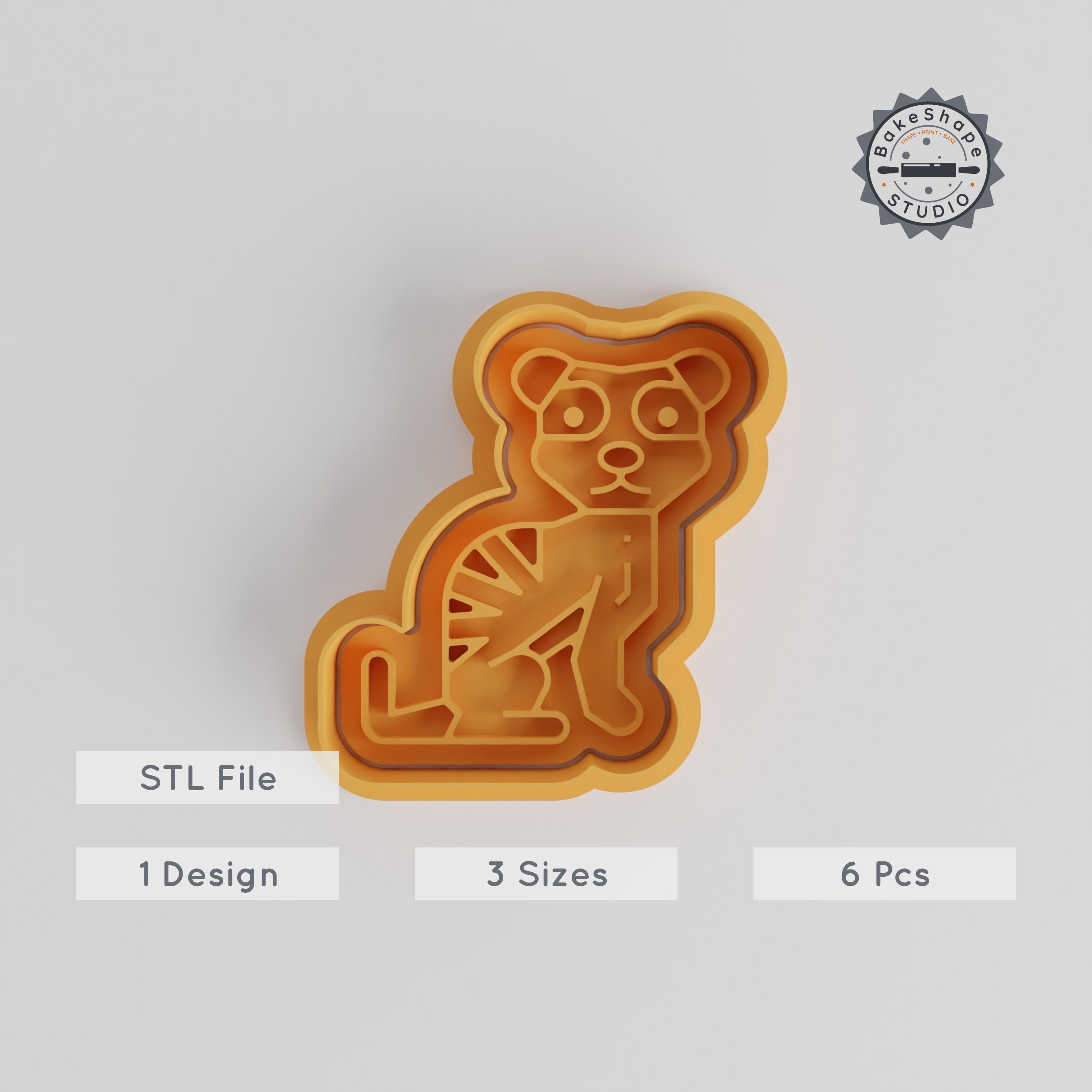 🦡 Meerkat Cookie Cutter & Stamp Set, 6 Pieces, Wildlife Animal Design ...