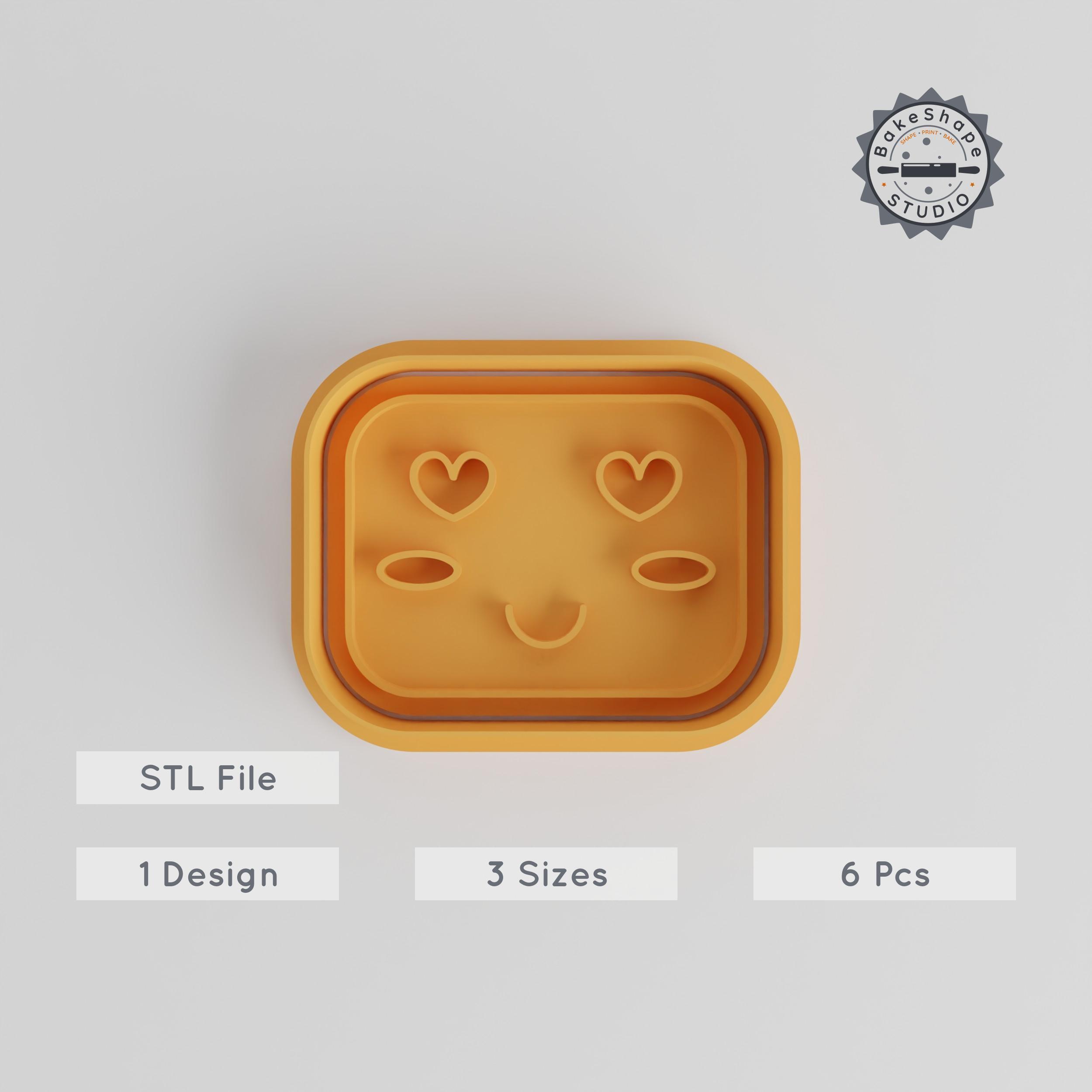 🍪 Kawaii Face Cookie Cutter & Stamp Set, 6-Piece Collection, Cute ...