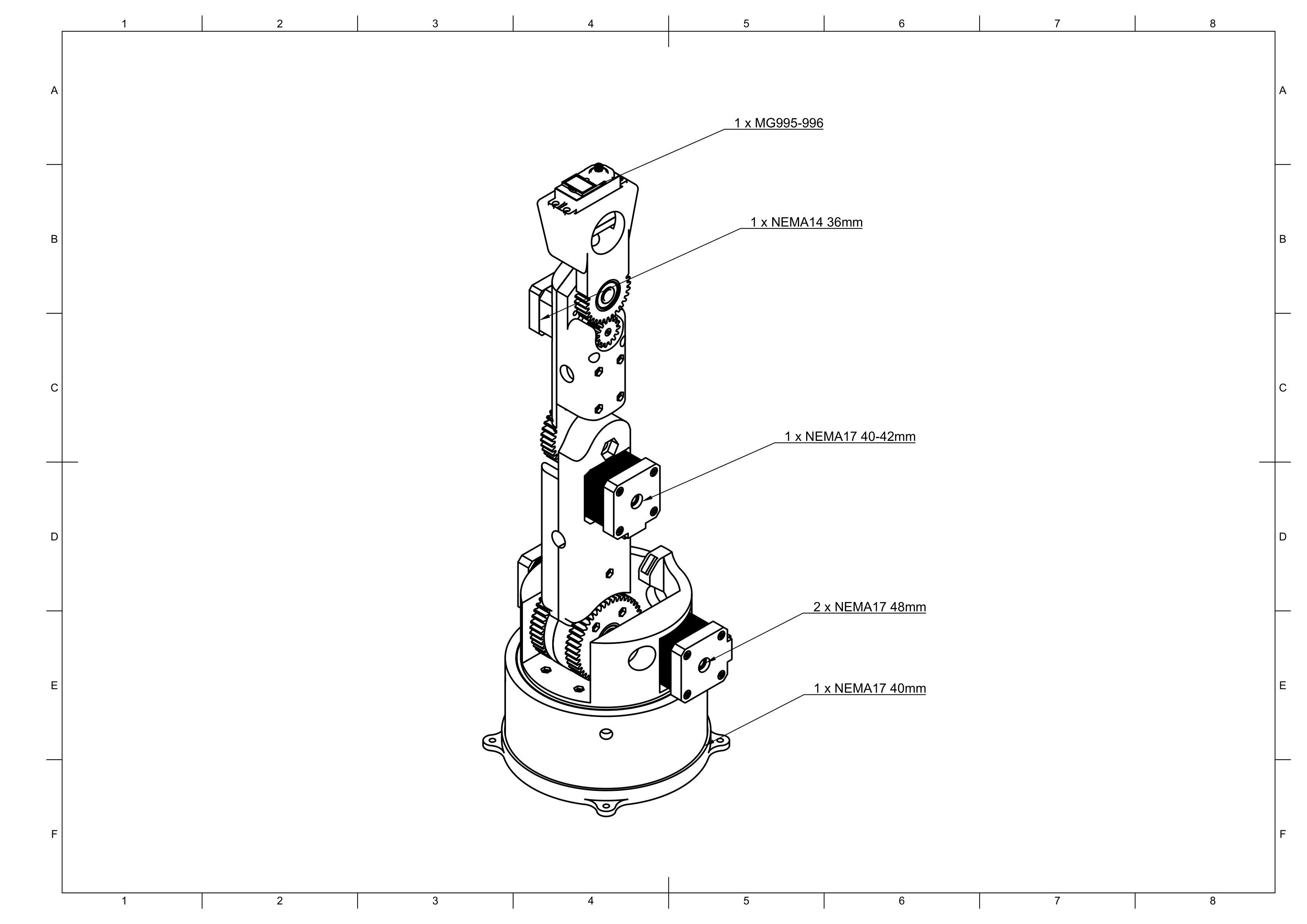💪 5DOF Robotic Arm MARK-I・ 3D File for ・Cults