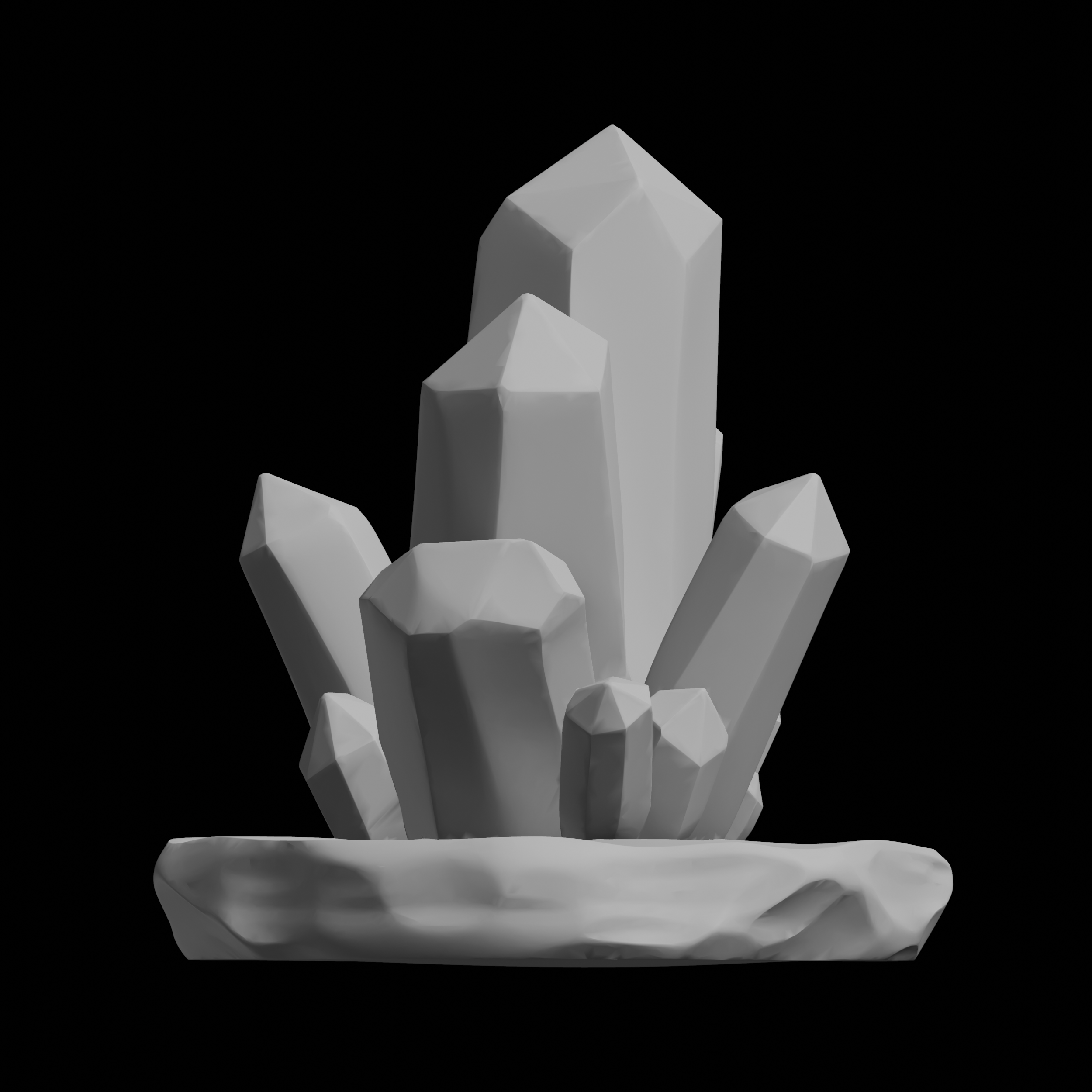 🔮 Crystal Cluster Fantasy Decor Model・ 3D File for 3D printing・Cults