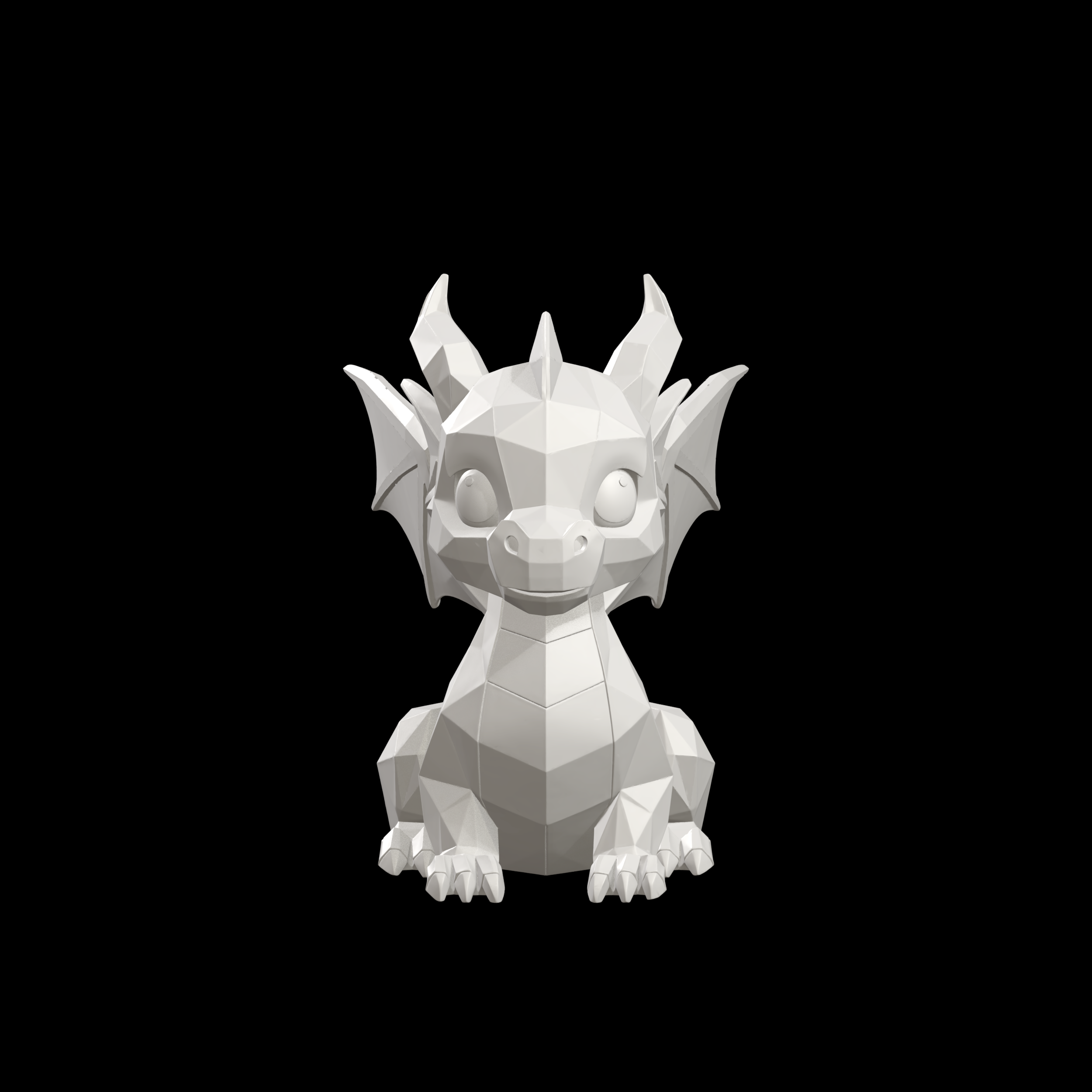👶 Geometric Low Poly Baby Dragon・ 3D File for 3D printing・Cults