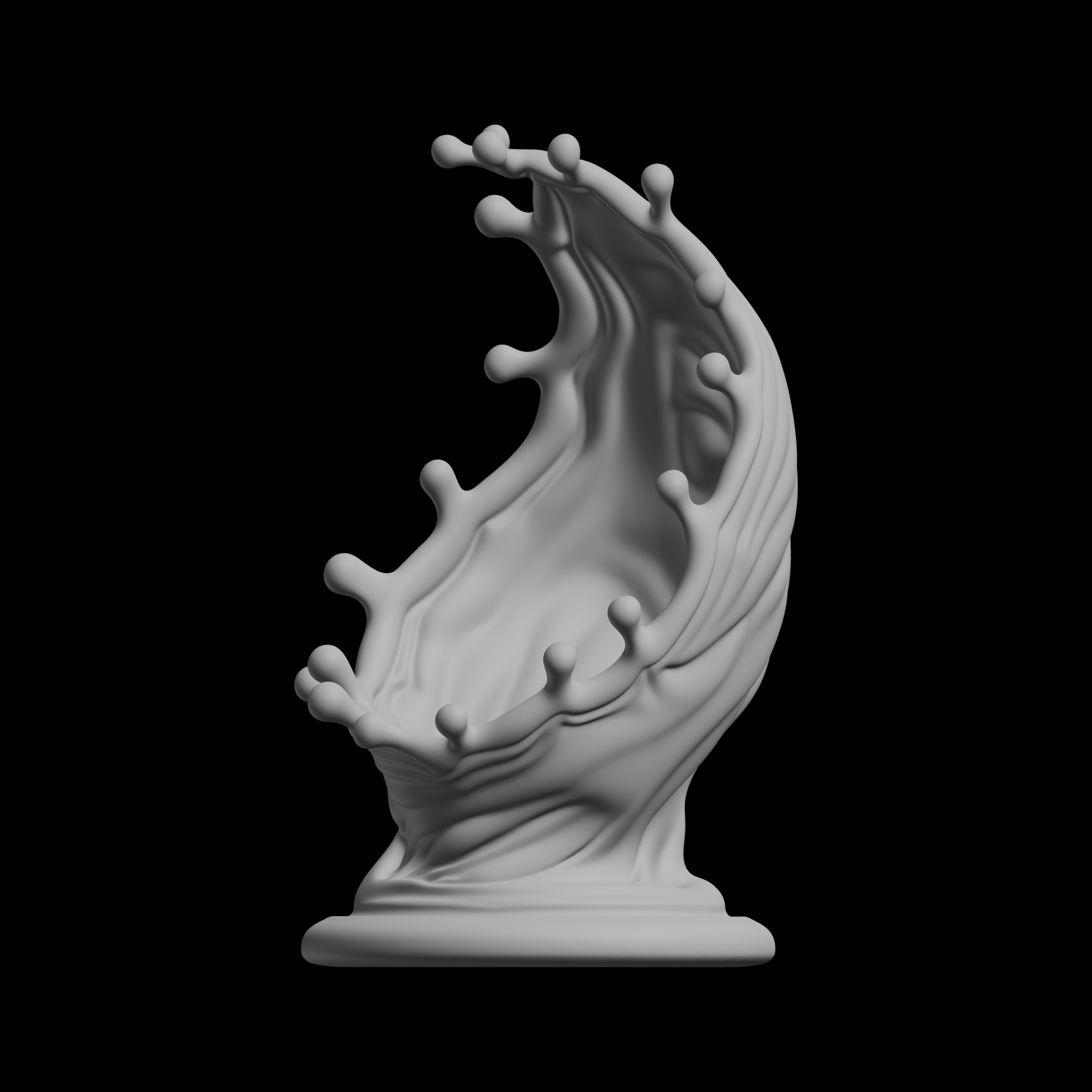 💦 Liquid Splash Abstract Sculpture Model・ 3D File for 3D printing・Cults