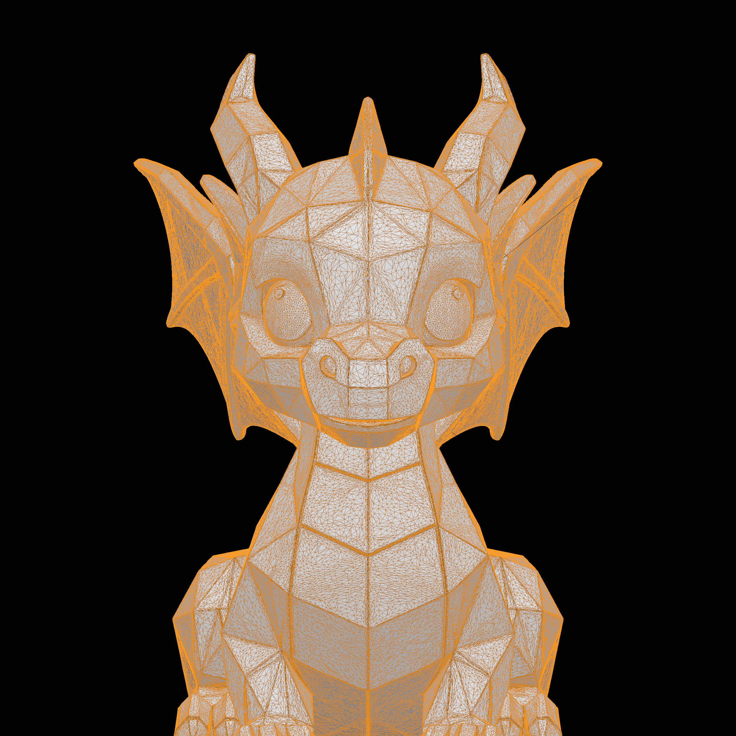 👶 Geometric Low Poly Baby Dragon・ 3D File for 3D printing・Cults