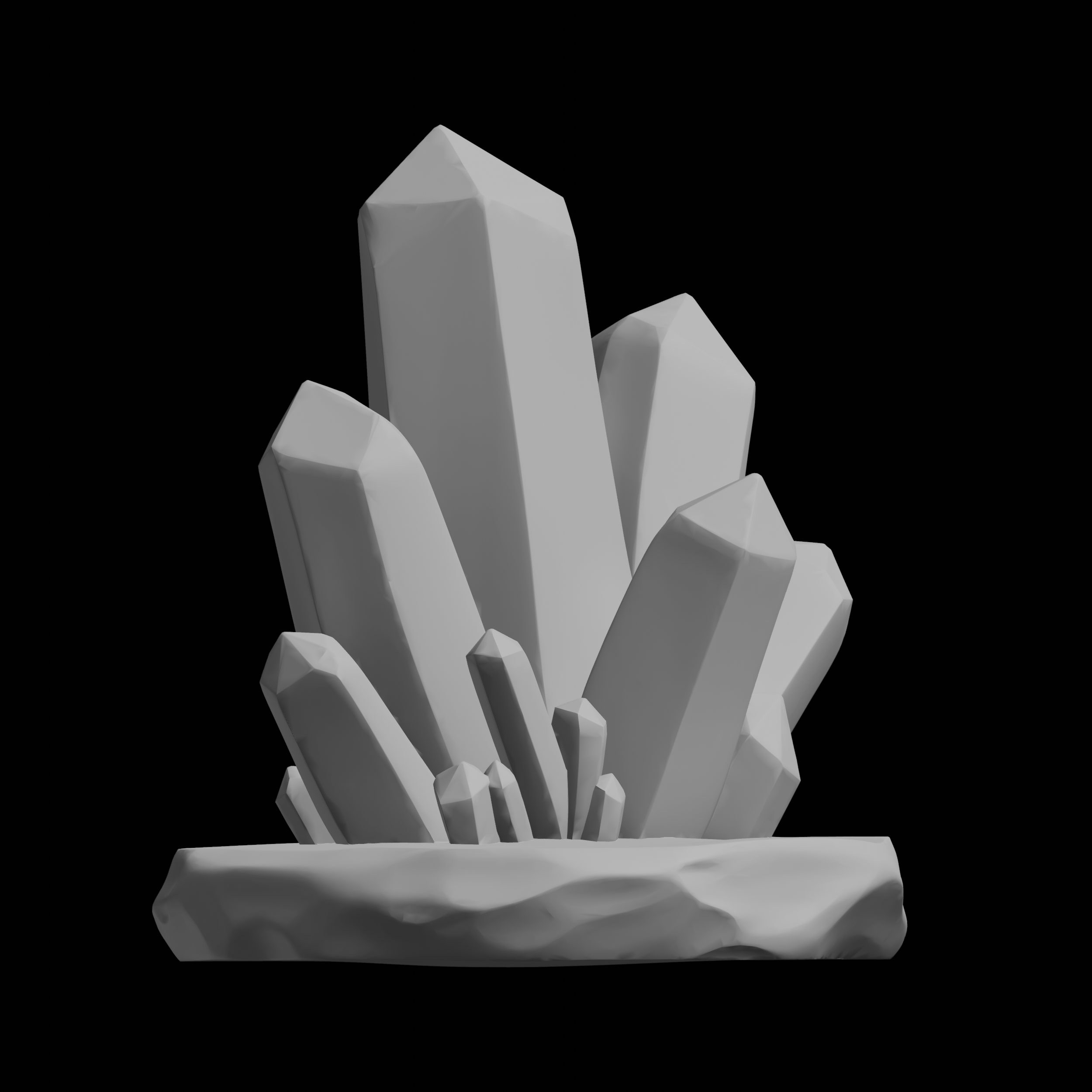 🔮 Crystal Cluster Fantasy Decor Model・ 3D File for 3D printing・Cults