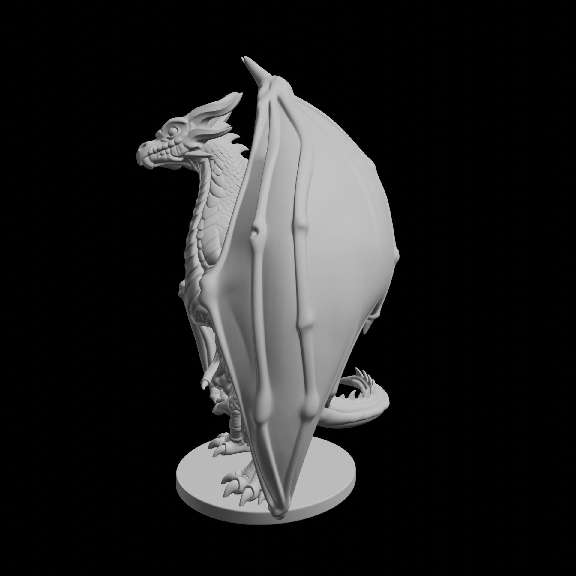 🐉 Dragon Statue Standing Winged・ 3D File for 3D printing・Cults