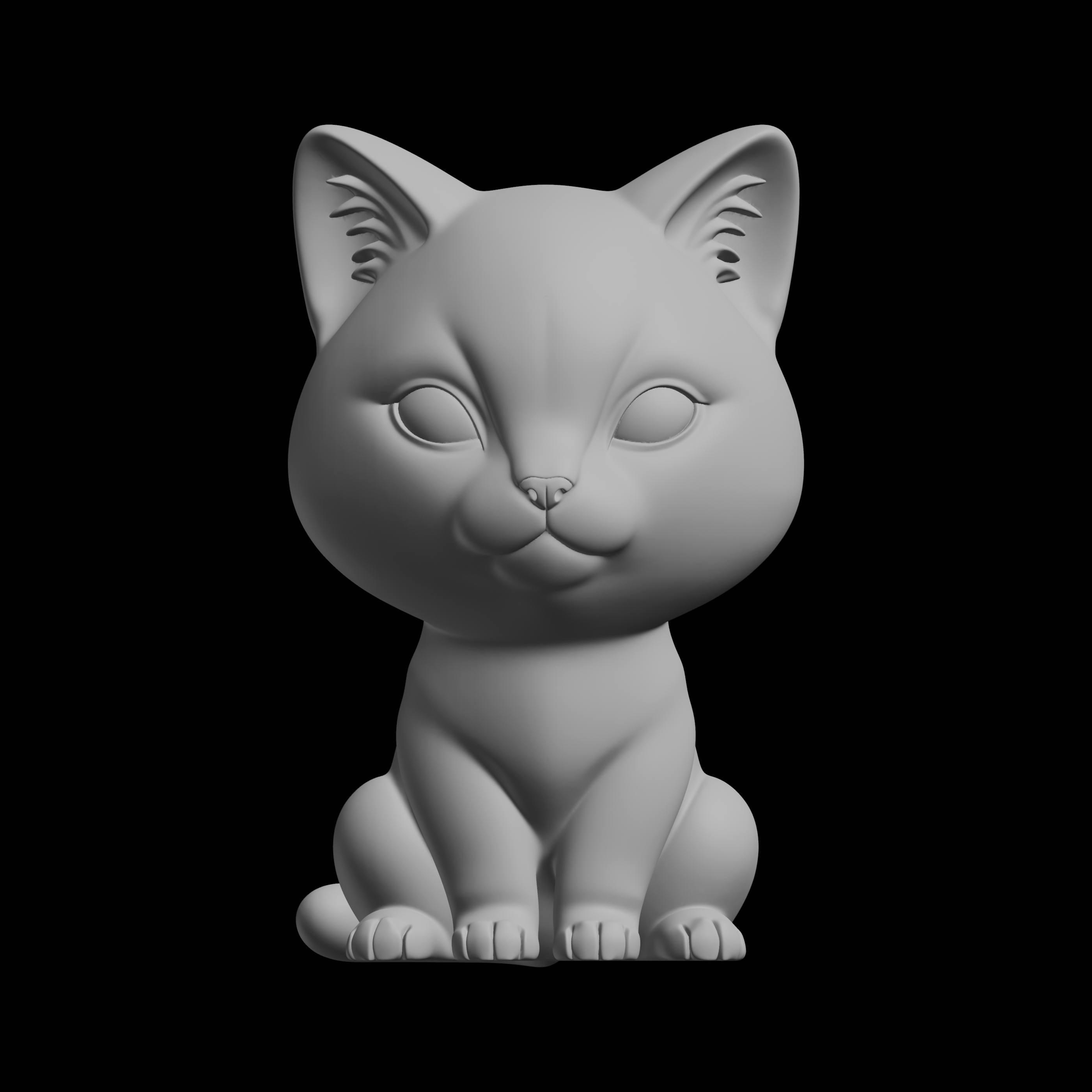 🐱 Cute Cat Statue 3D Print Model Animal Figure・ 3D File for 3D printing ...