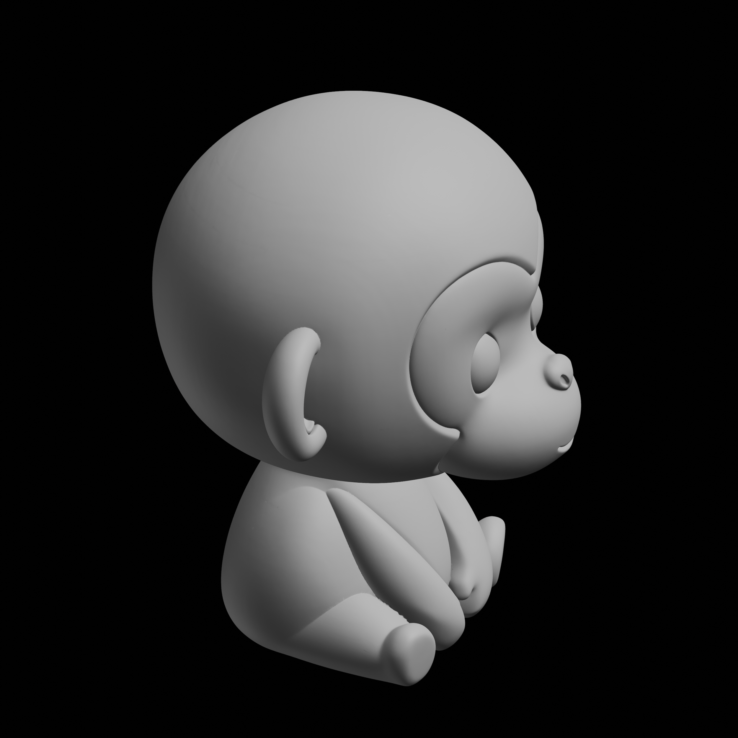 🐒 Cute Monkey Figure・ 3D File for 3D printing・Cults