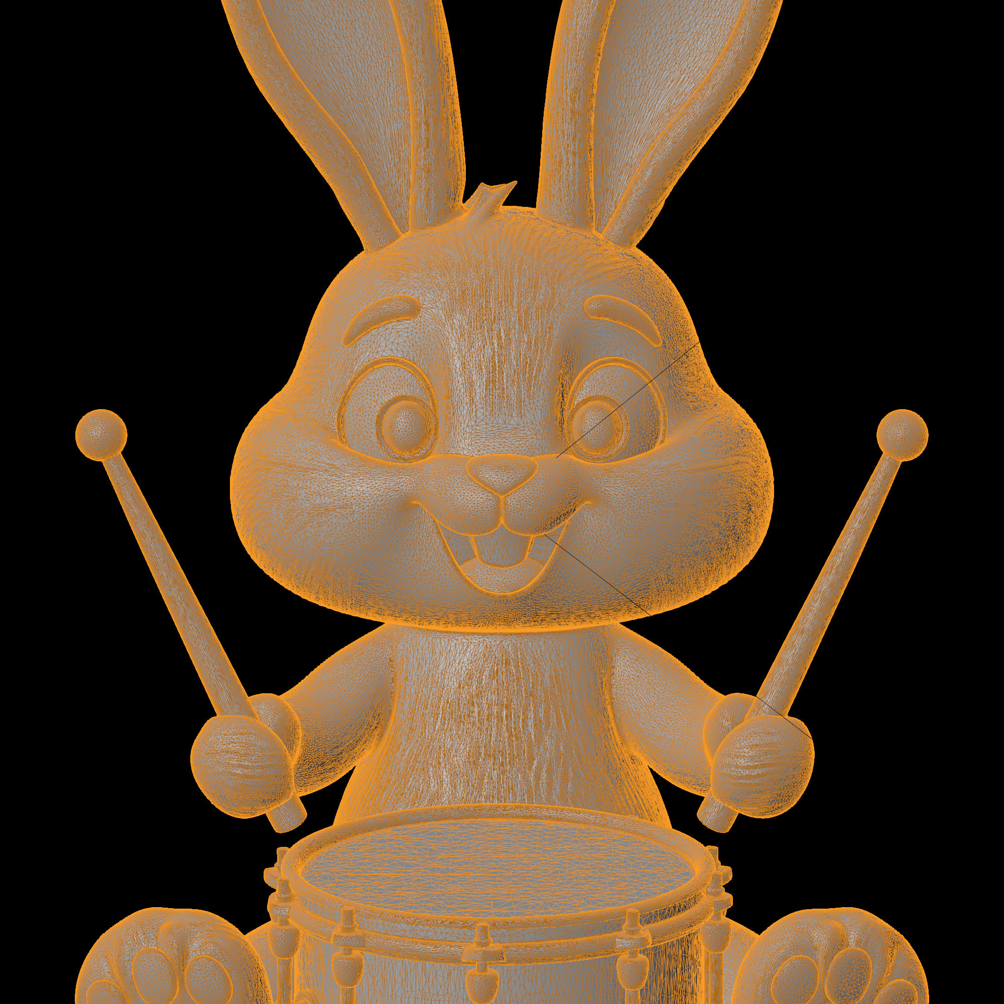 🐇 Drummer Bunny 3D Print Model・ 3D File for 3D printing・Cults