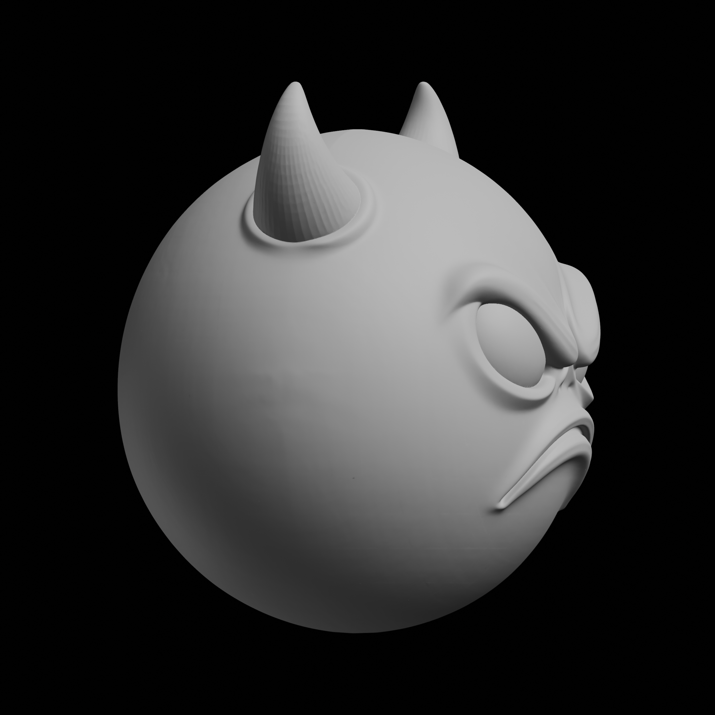 😡 Angry Devil Emoji 3D Print Model・ 3D File for 3D printing・Cults