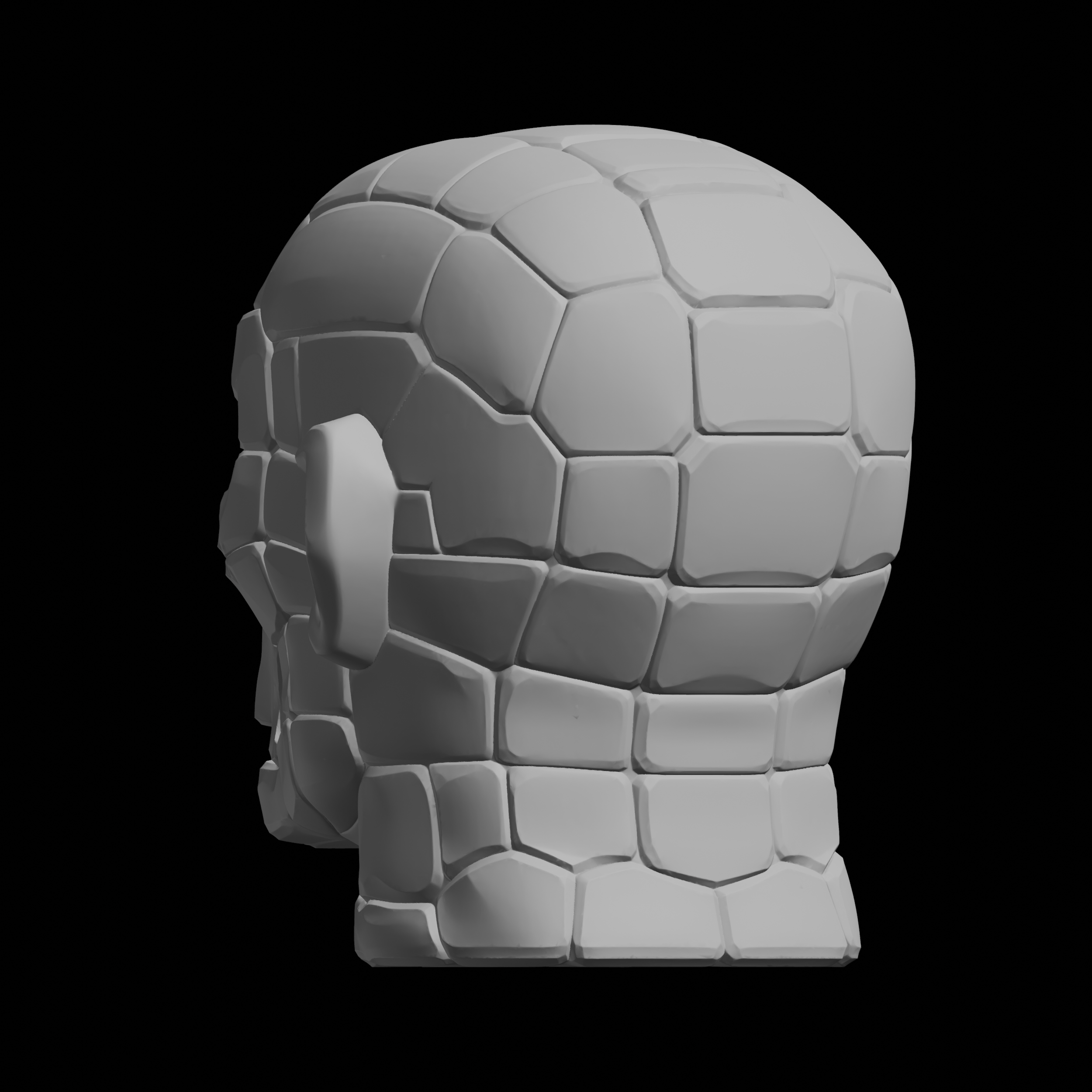 👤 Block Head Character Bust・ 3D File for 3D printing・Cults