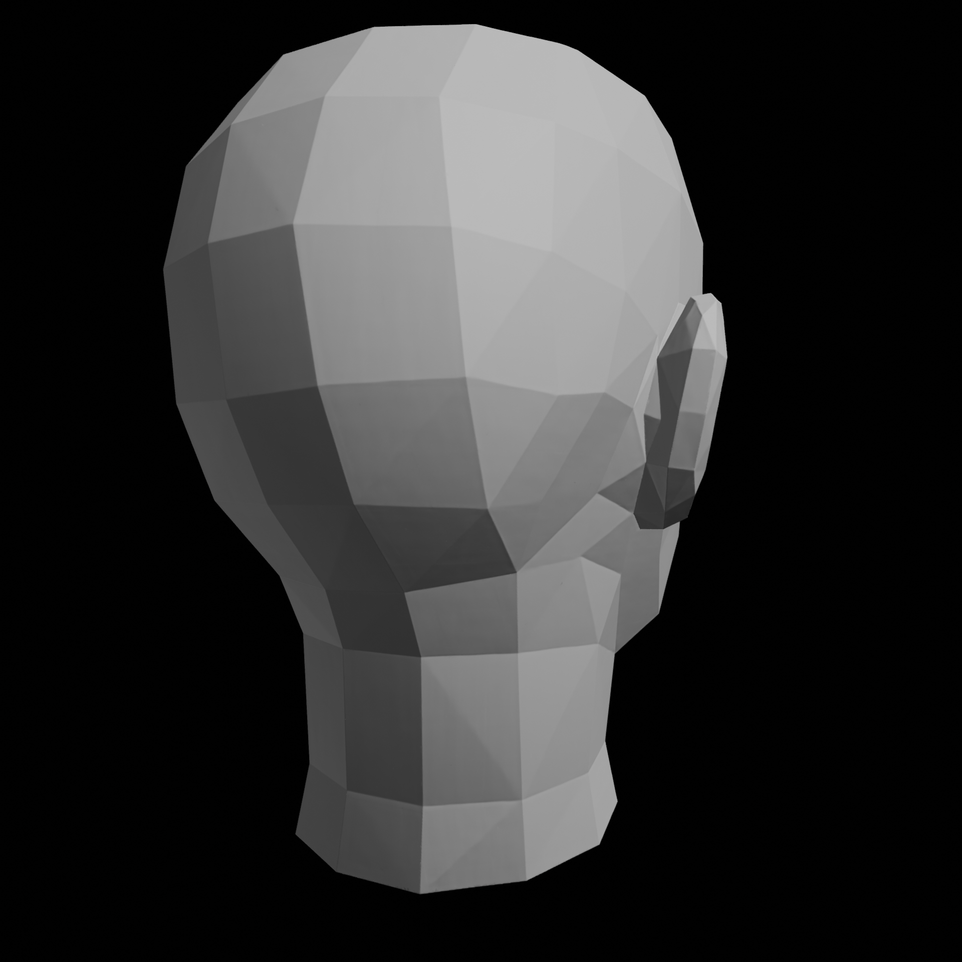🪴 Low Poly Human Head Planter・ 3D File for 3D printing・Cults