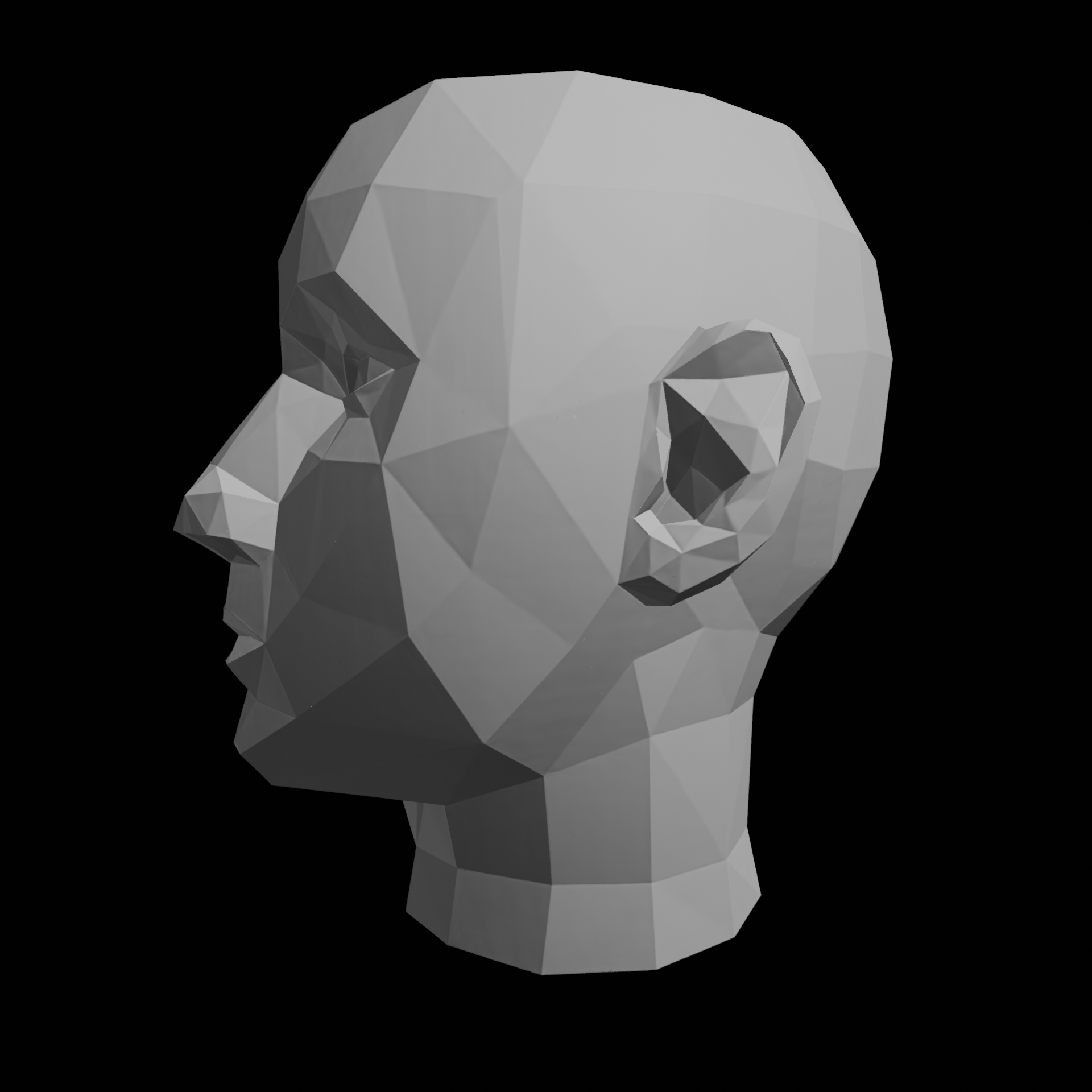 🪴 Low Poly Human Head Planter・ 3D File for 3D printing・Cults