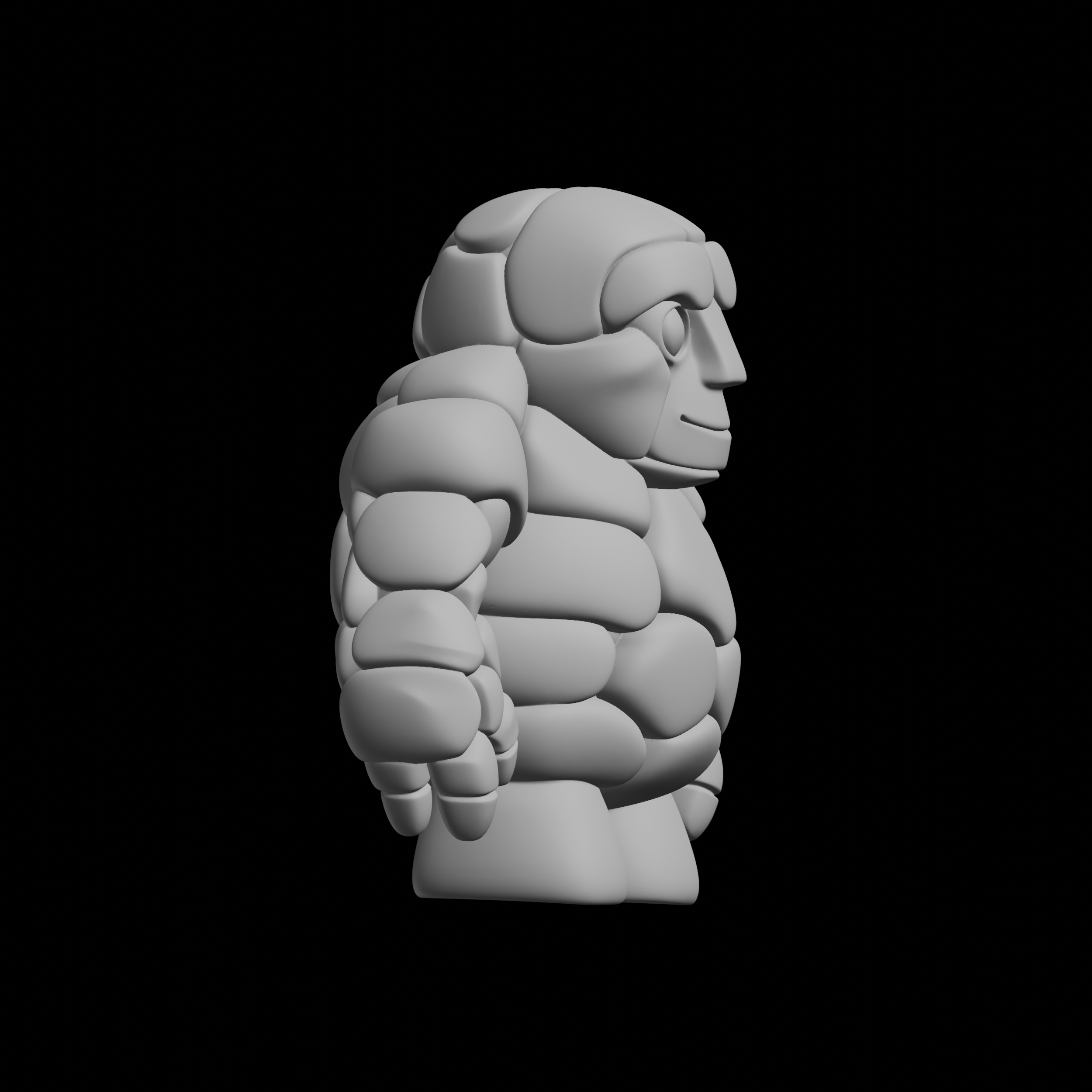 👹 Pebble Golem Figure Fantasy Creature・ 3D File for 3D printing・Cults