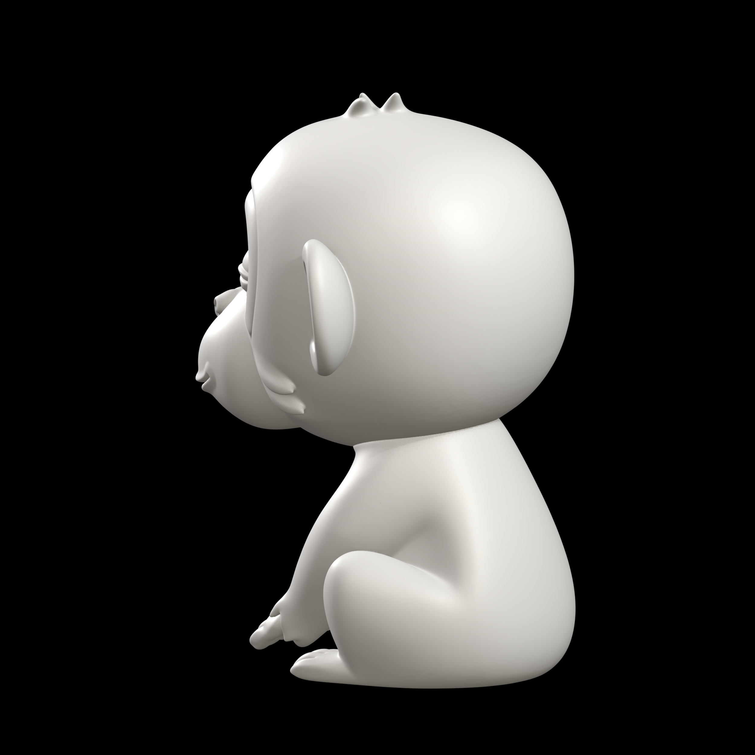 🐒 Smiling Monkey Sculpture・ 3D File for 3D printing・Cults