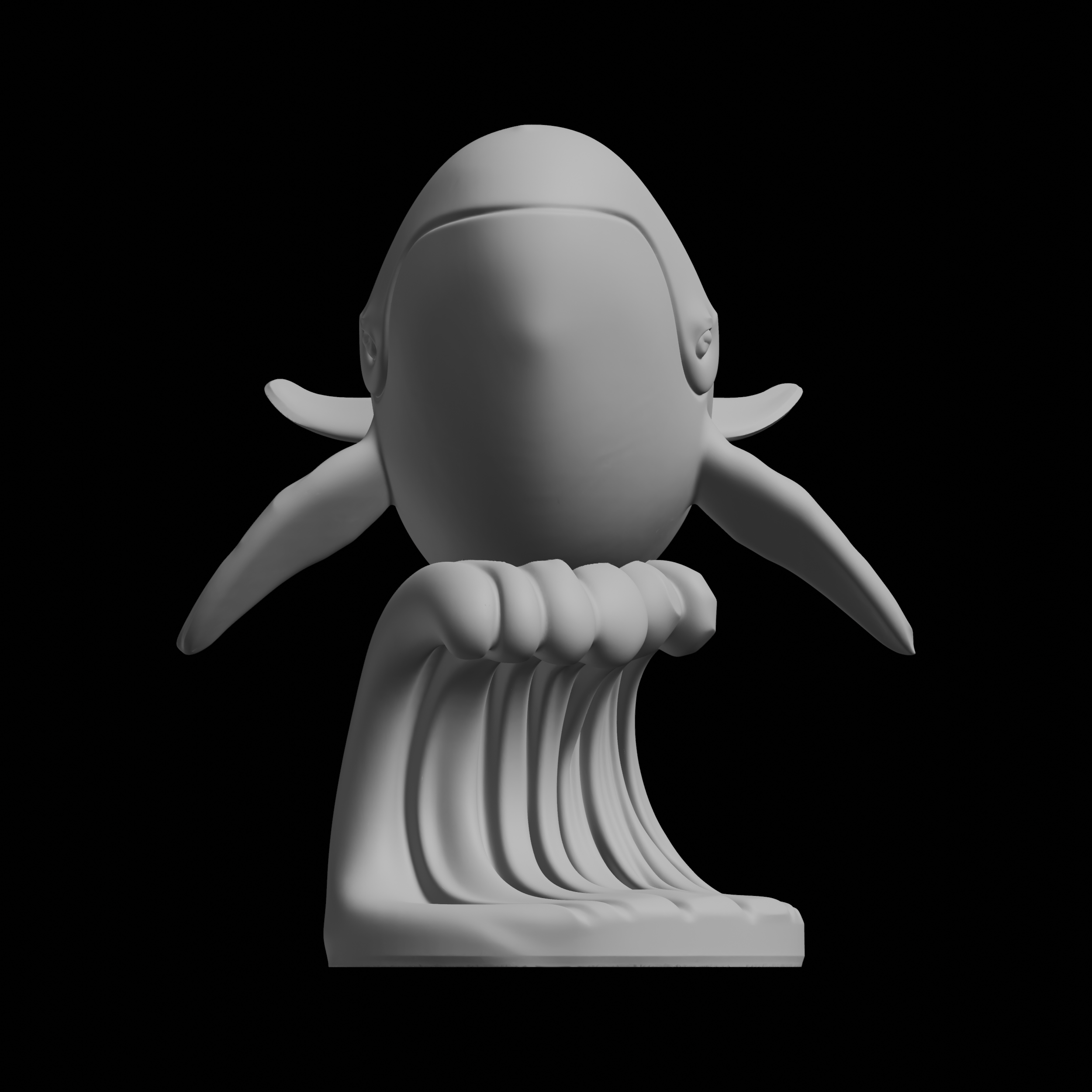 🐳 Wal auf Welle Skulptur・ 3D Datei für 3D-Druck・Cults