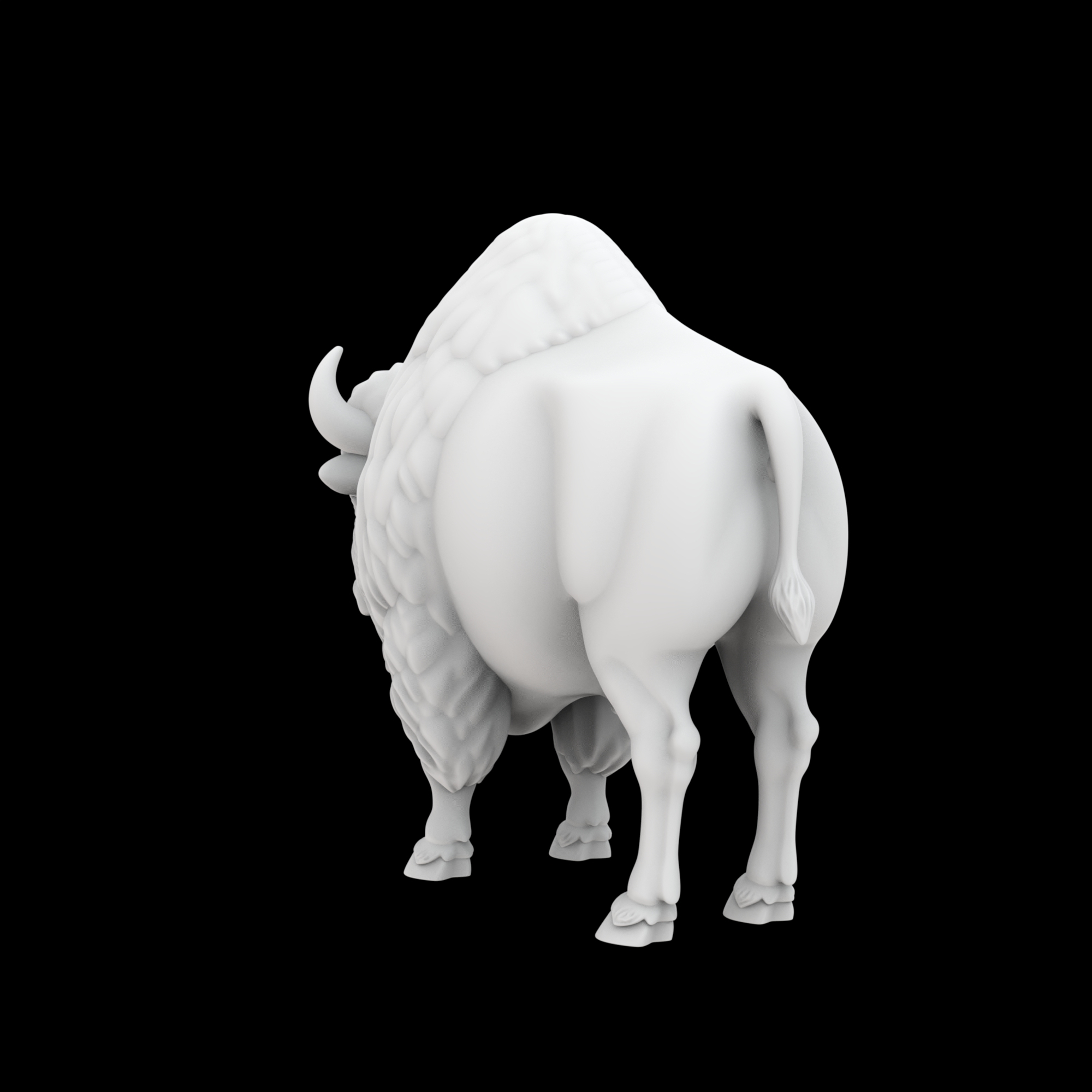 🦬 American Bison Wildlife Sculpture・ 3D File for 3D printing・Cults