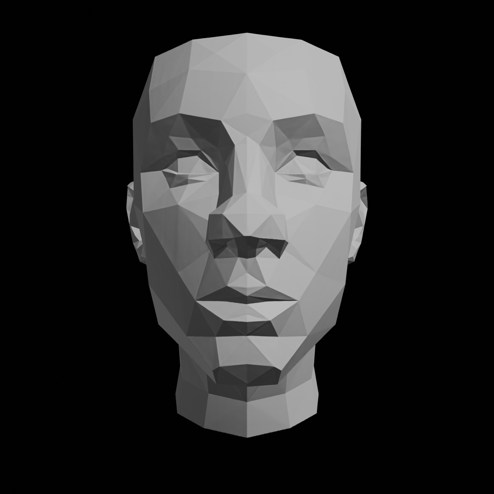 🪴 Low Poly Human Head Planter・ 3D File for 3D printing・Cults