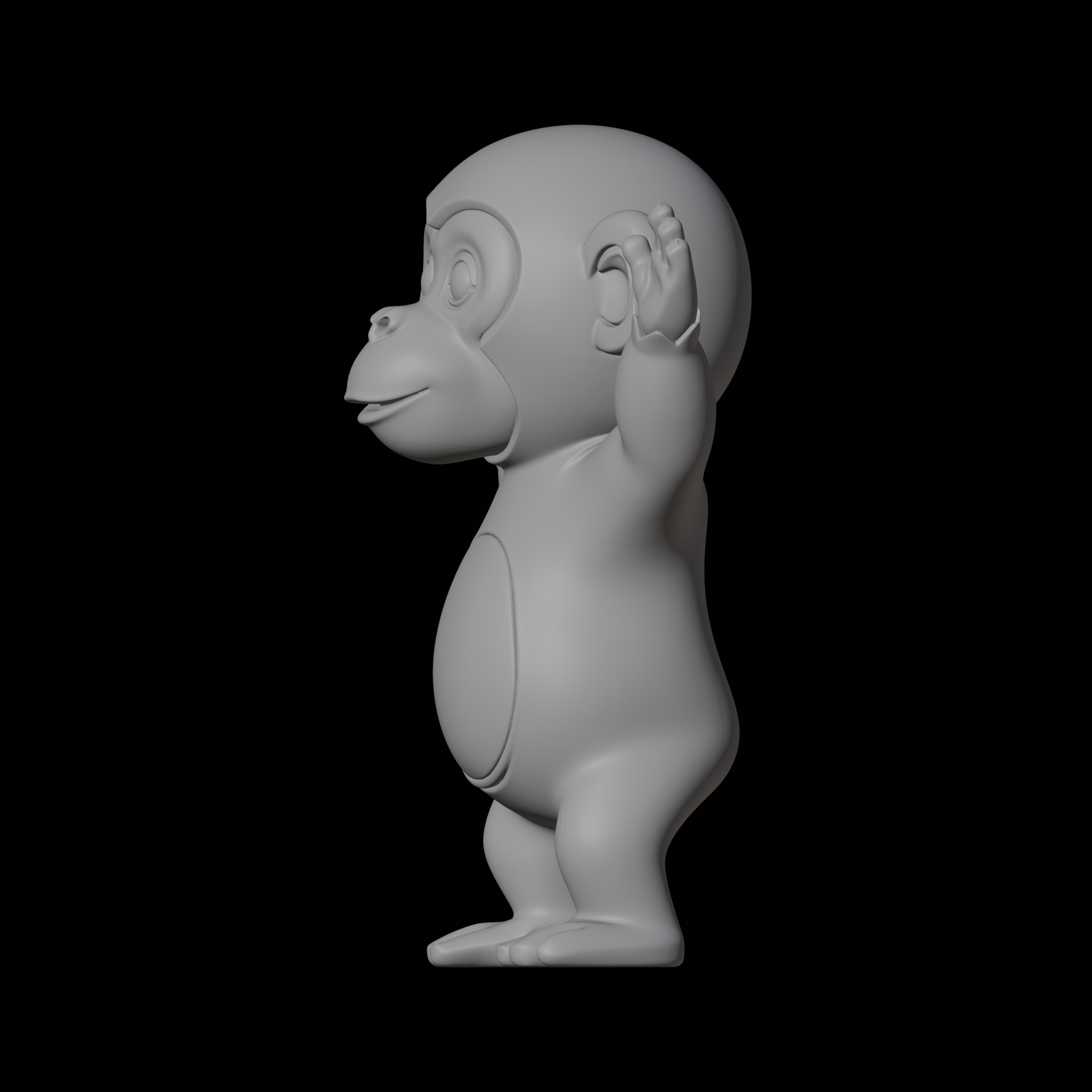 🐒 Figura de mono de dibujos animados・Archivo 3D para Impresión 3D・Cults